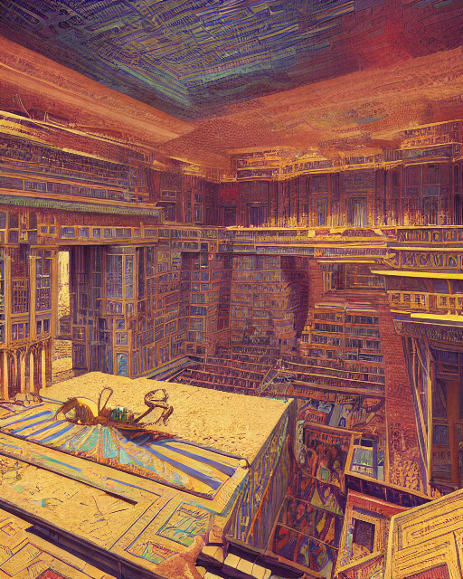 ArtStation - interior scene in the pharaoh palace
