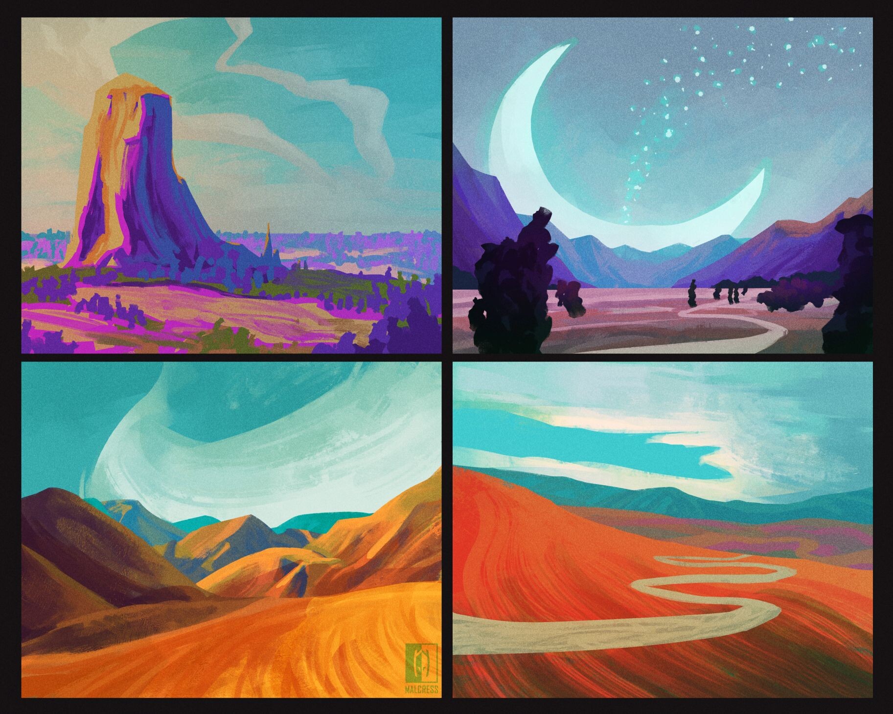 ArtStation - Landscape studies