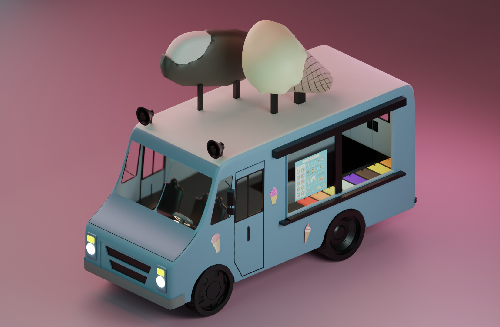 ArtStation - Ice Cream Van