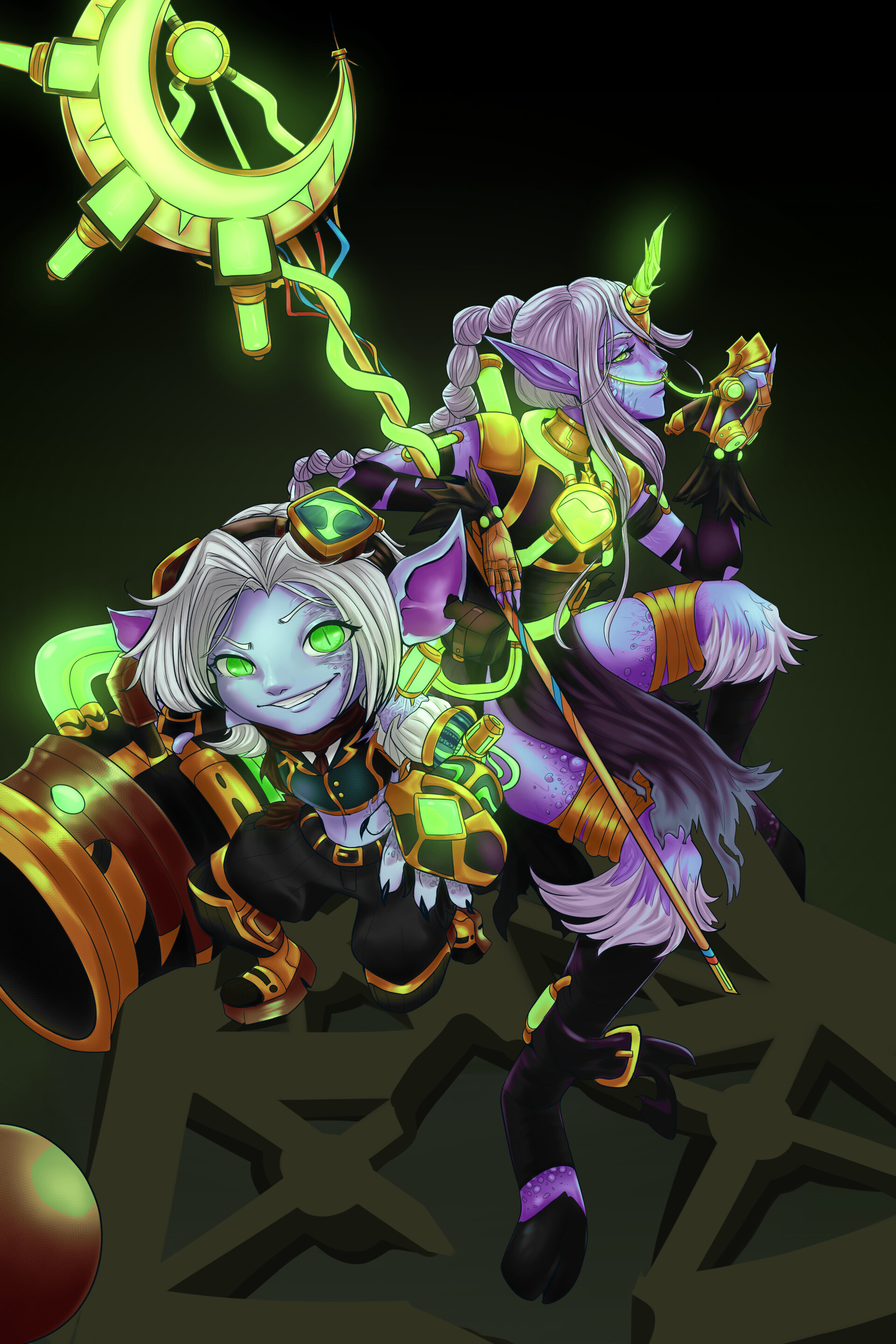 Ranpakoka 🍰 - Zaunite Tristana & Soraka ☣️| League of Legends skin concept