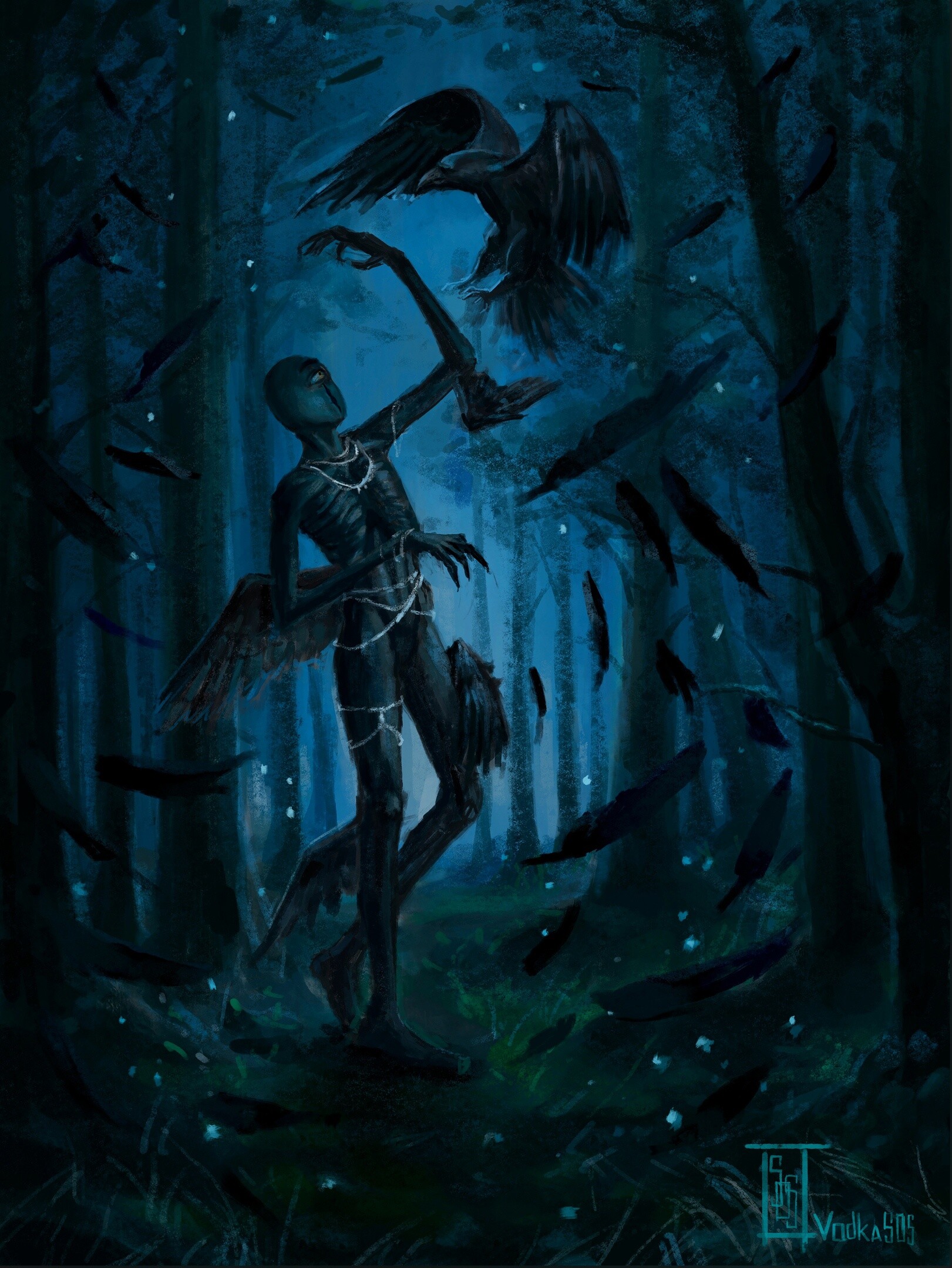 ArtStation - Monster with a raven