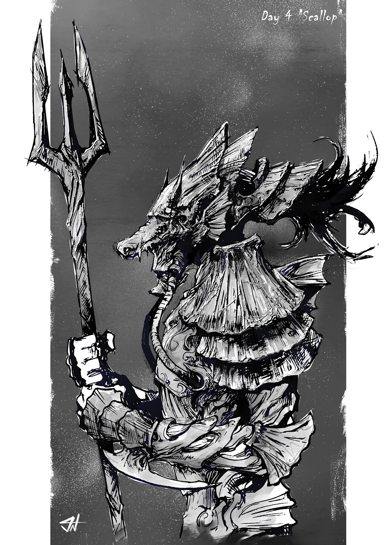 ArtStation - Scallops armored Seahorse Rider