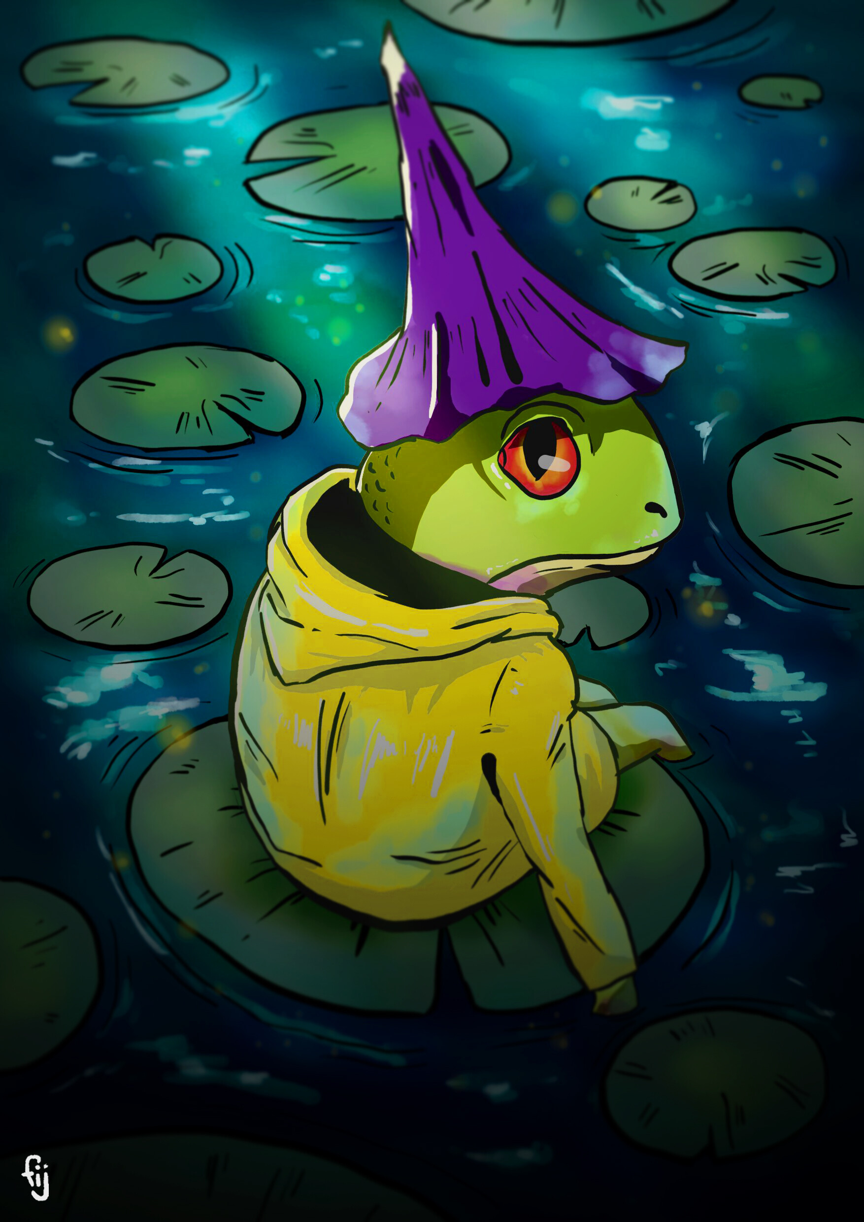 ArtStation - Raincoat Frog