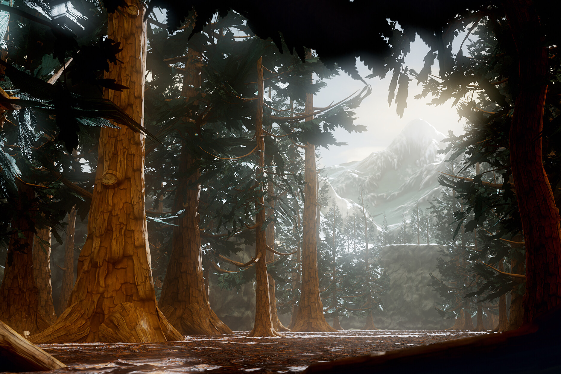 ArtStation - Stylized Pine Trees