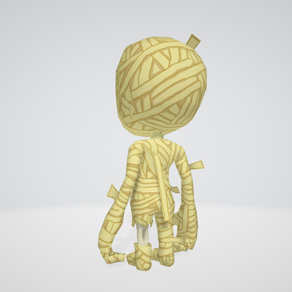 Gunawan Budhiarto - A Mummy, Simple Low Poly Character With Texture