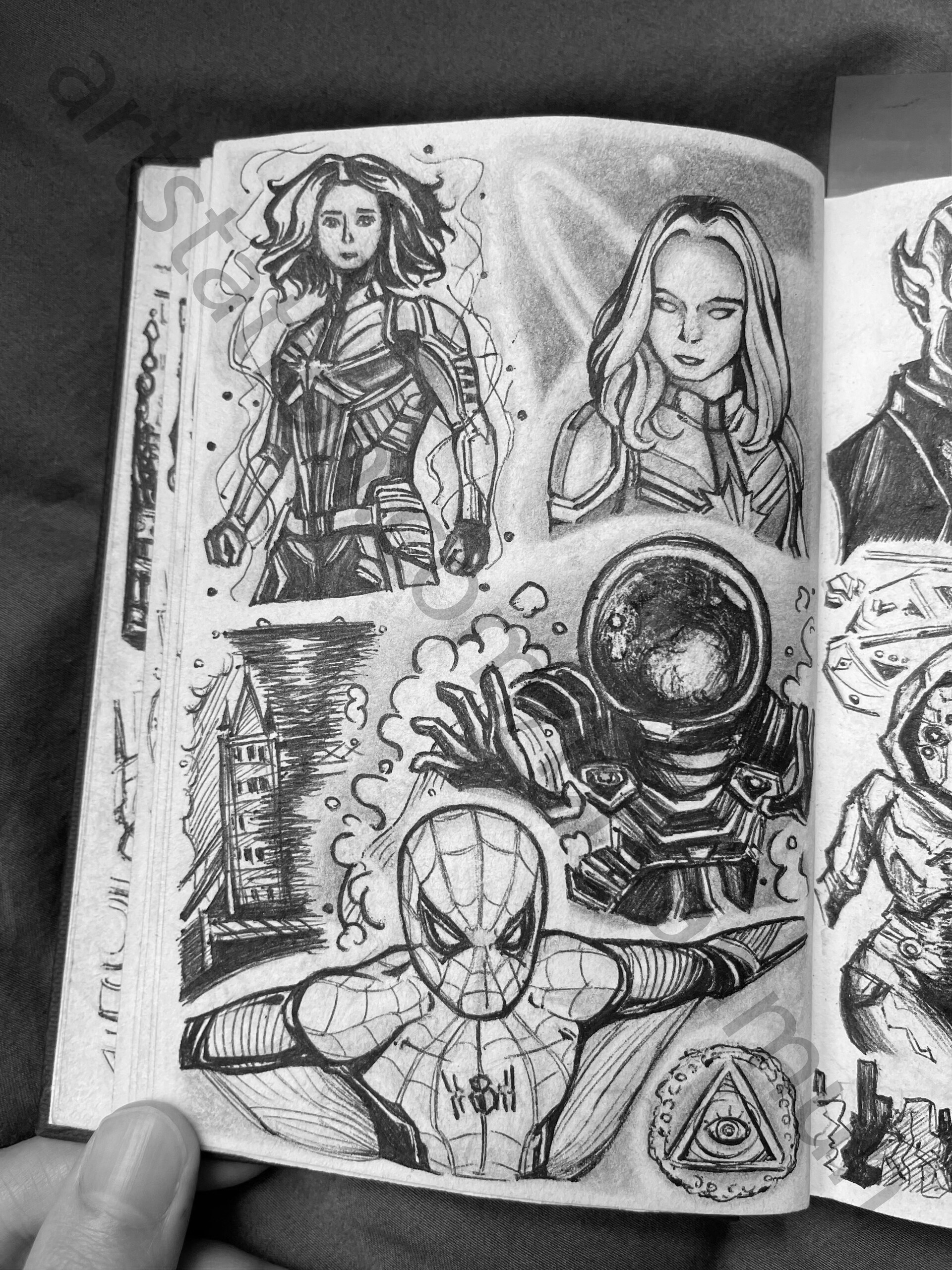 ArtStation - MCU Phase 3 (part 3) pencil and ink sketch