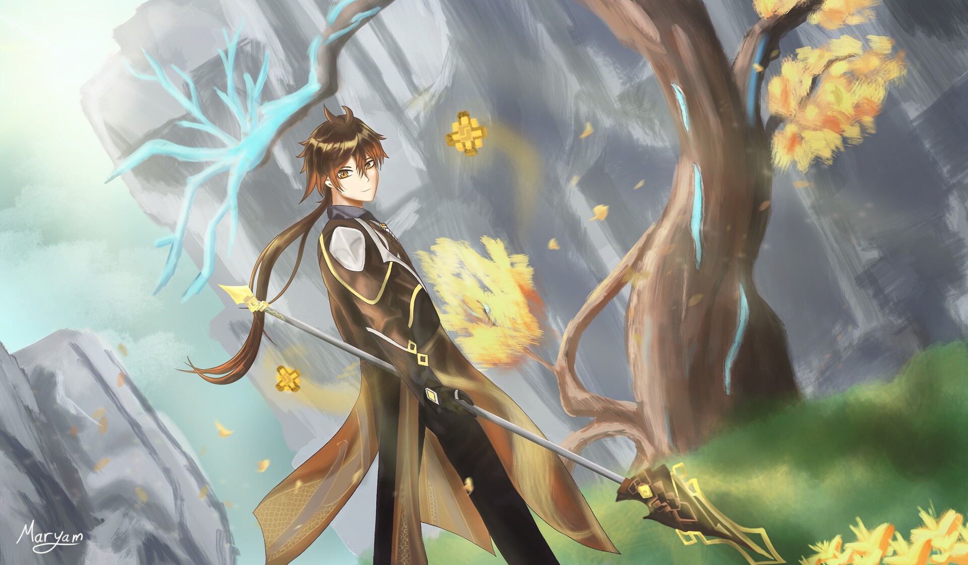 ArtStation - Zhongli Fanart - Genshin impact