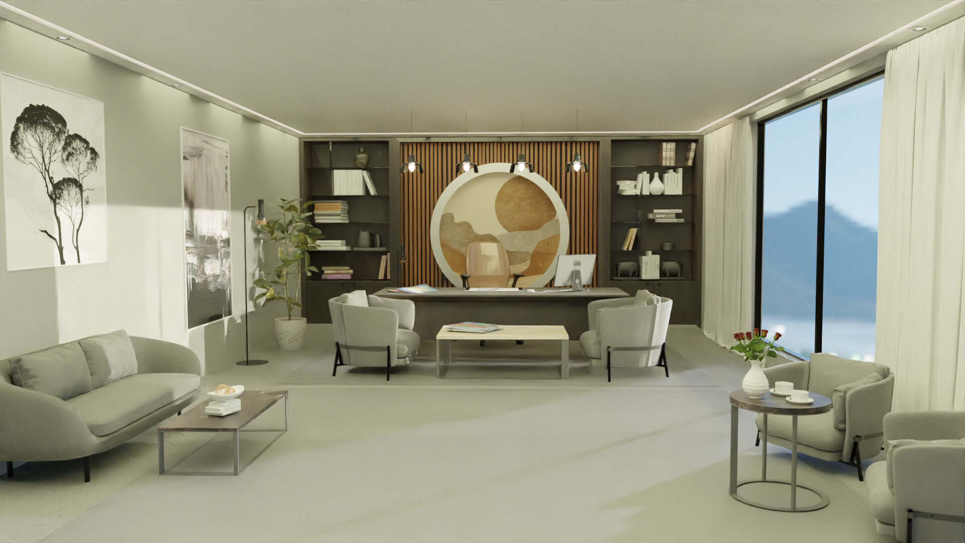 ArtStation - Nature-Modern Office Interior Design