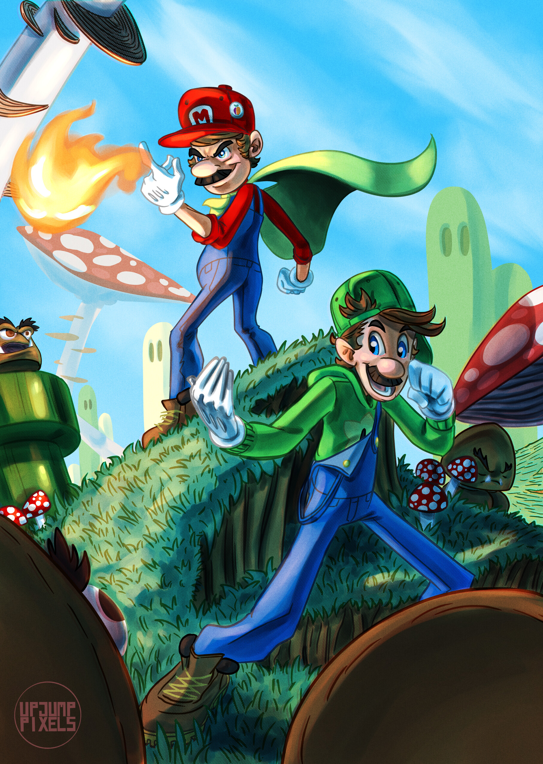 ArtStation - Super Mario Bros - Goomba Trouble 2021