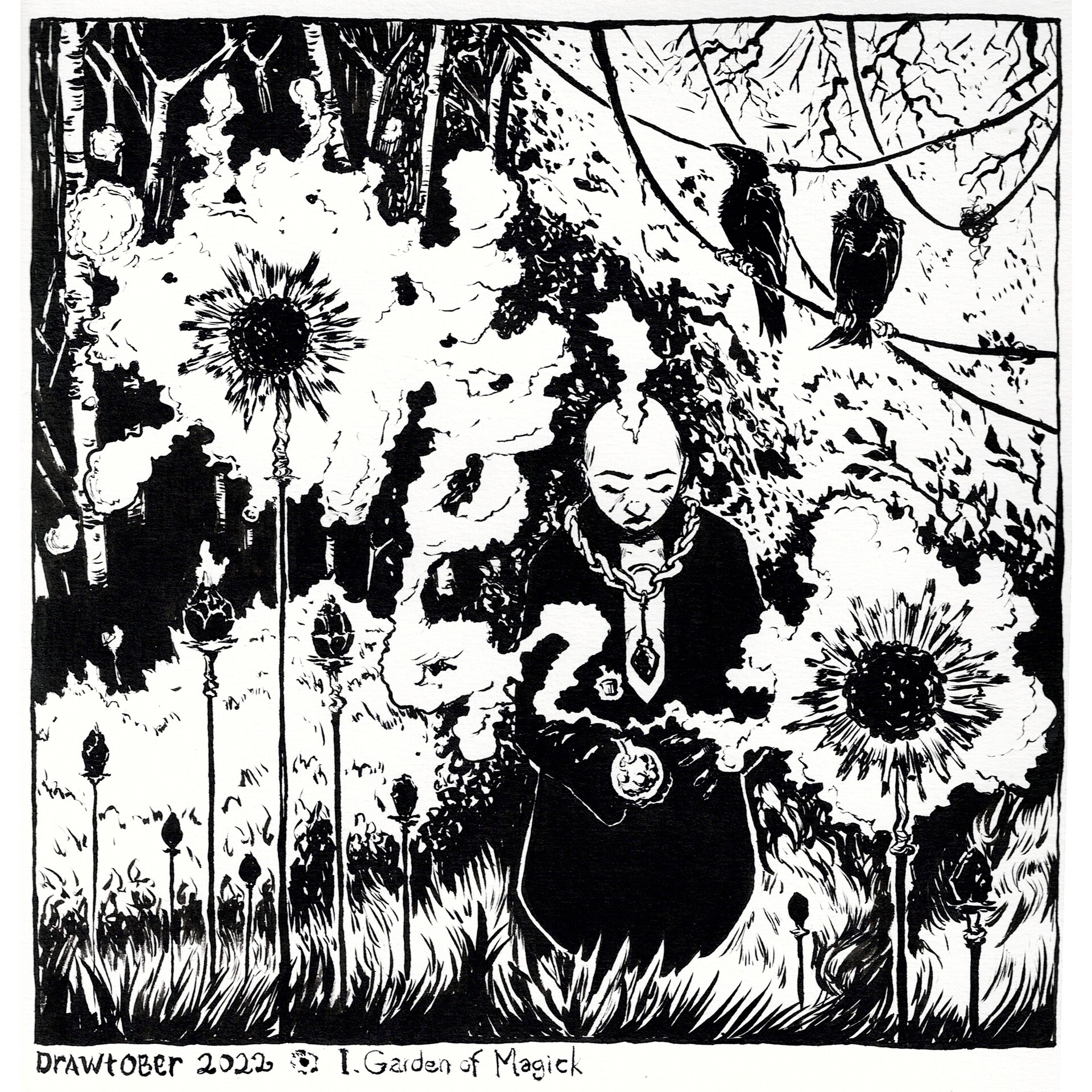 ArtStation - Drawtober 2022: #1 - Garden of Magick