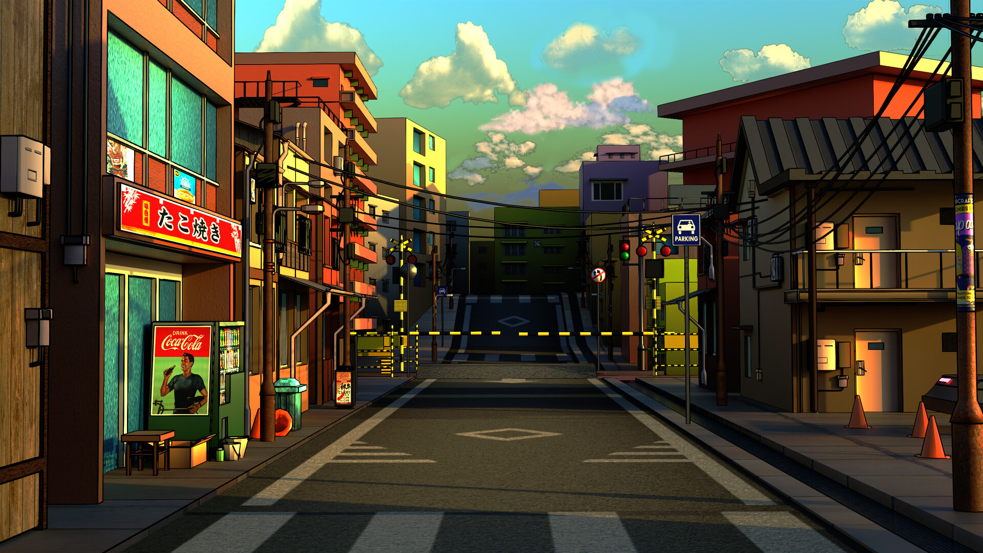 ArtStation - Anime_style Street view