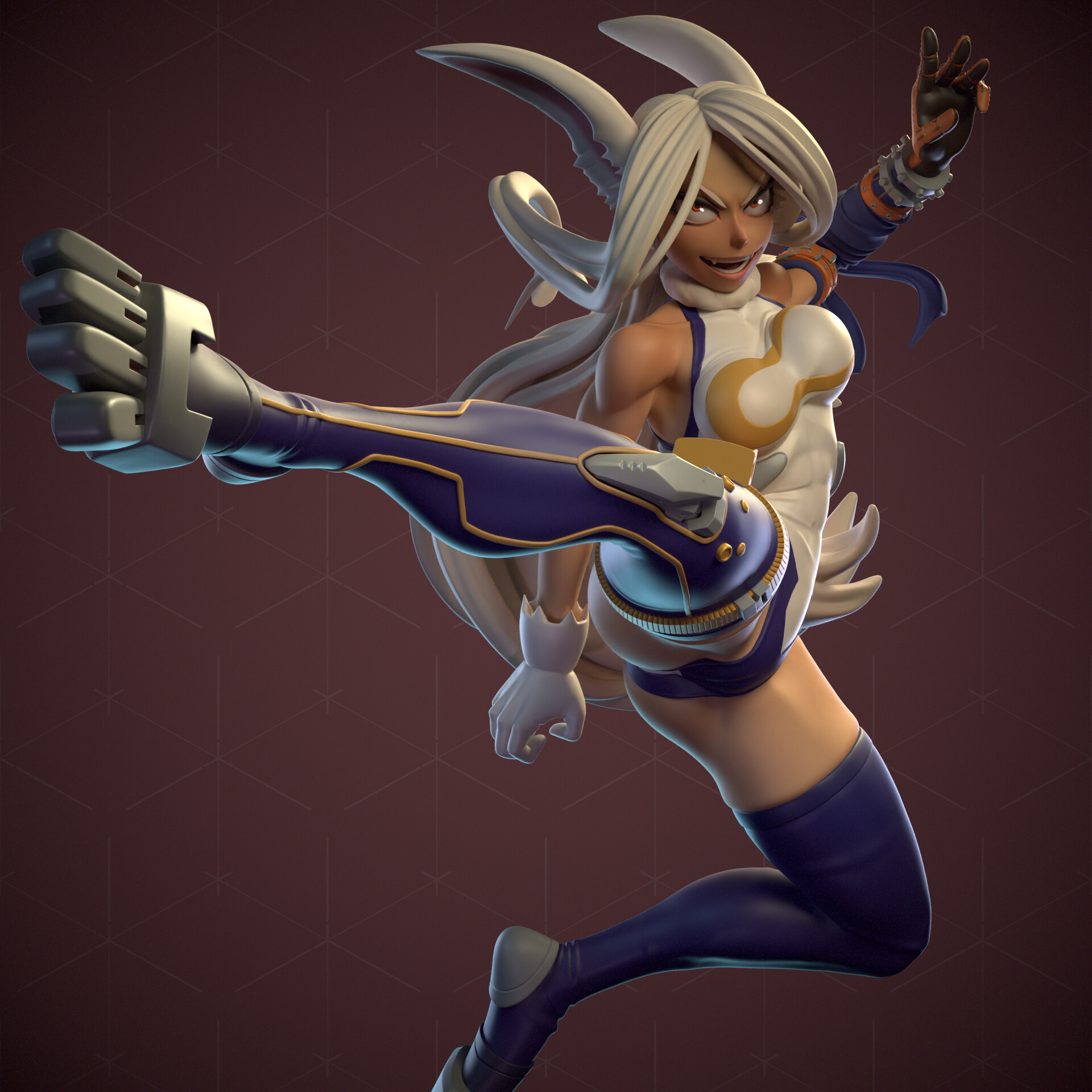 Dinamuuu 3D - Rabbit Hero Mirko, My Hero Academia. Re-Render.