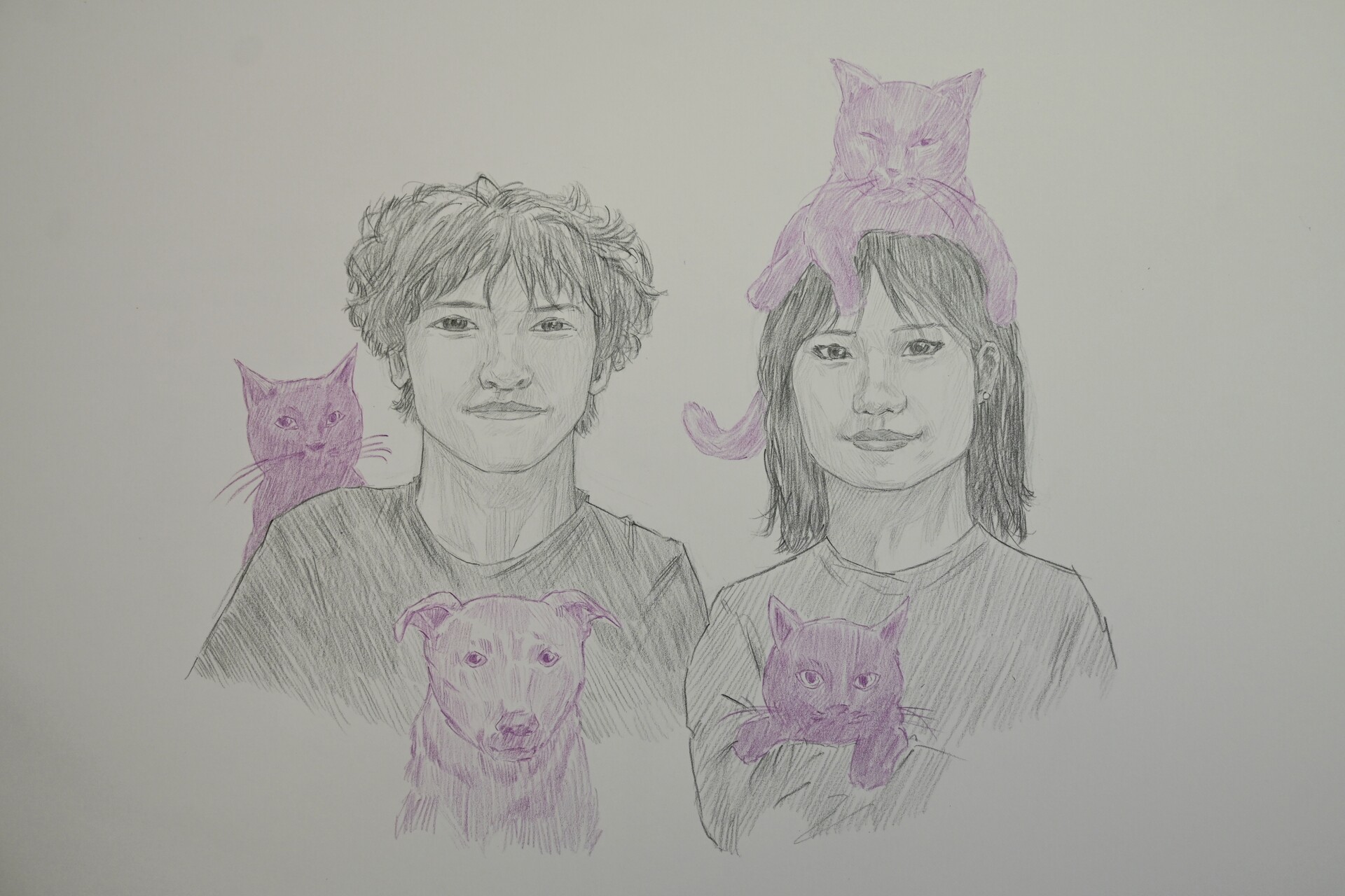 ArtStation - A portrait for two friends