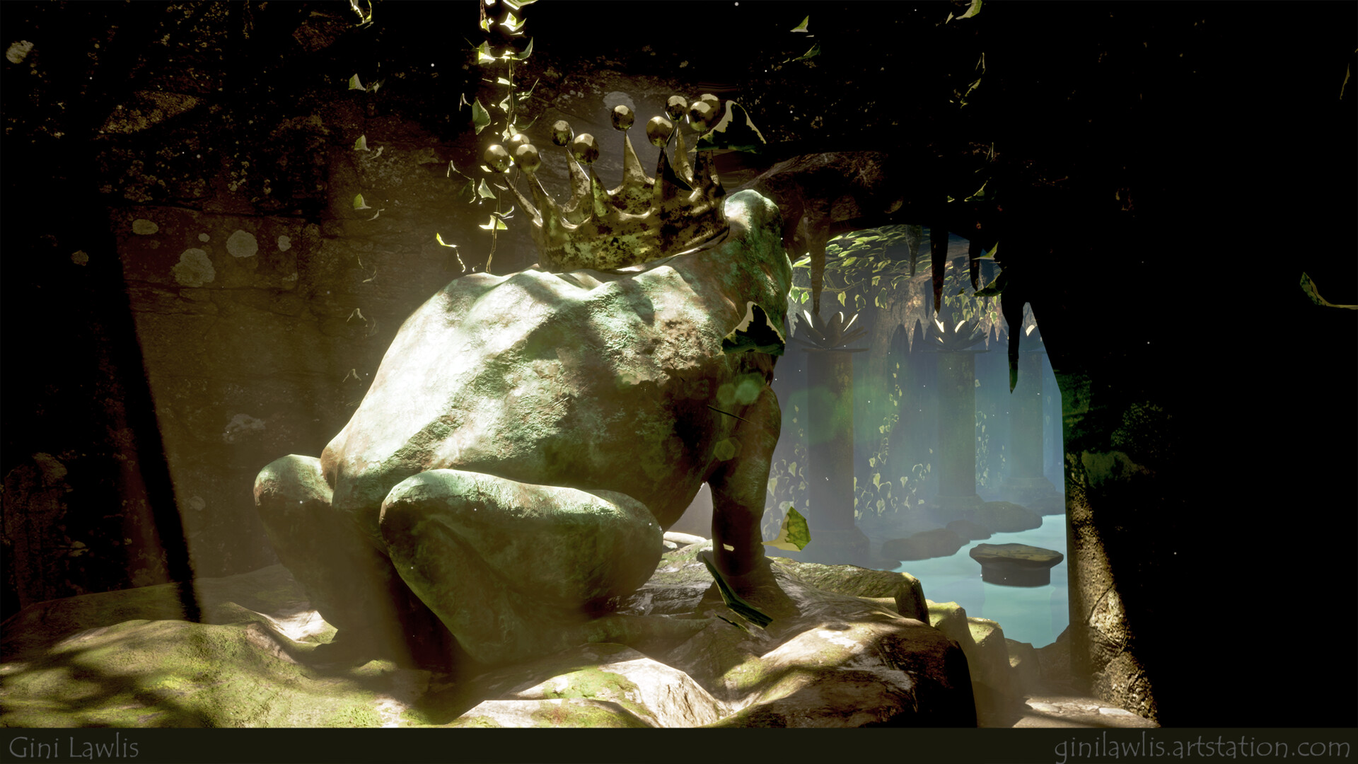 Gini Lawlis - Ancient Frog Cave Temple Ruins