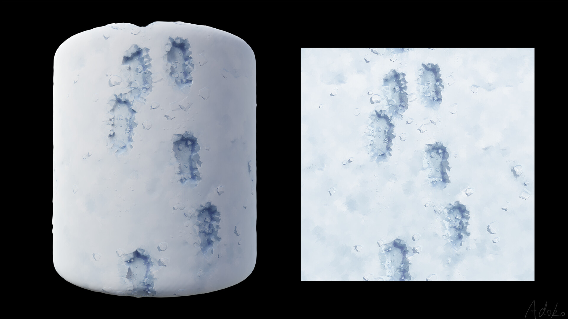 Adoko - hand painted style study