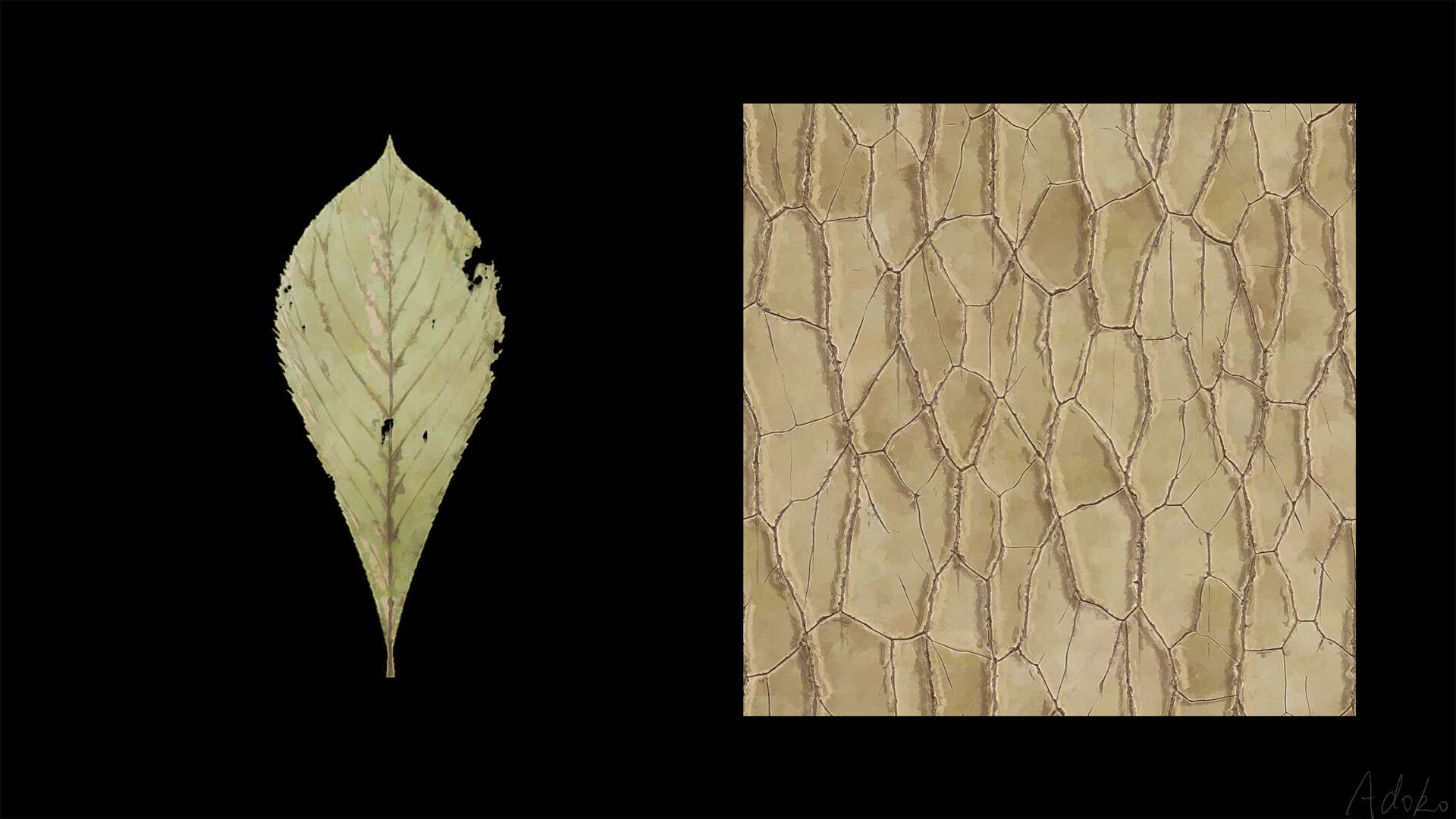 Adoko - hand painted style study