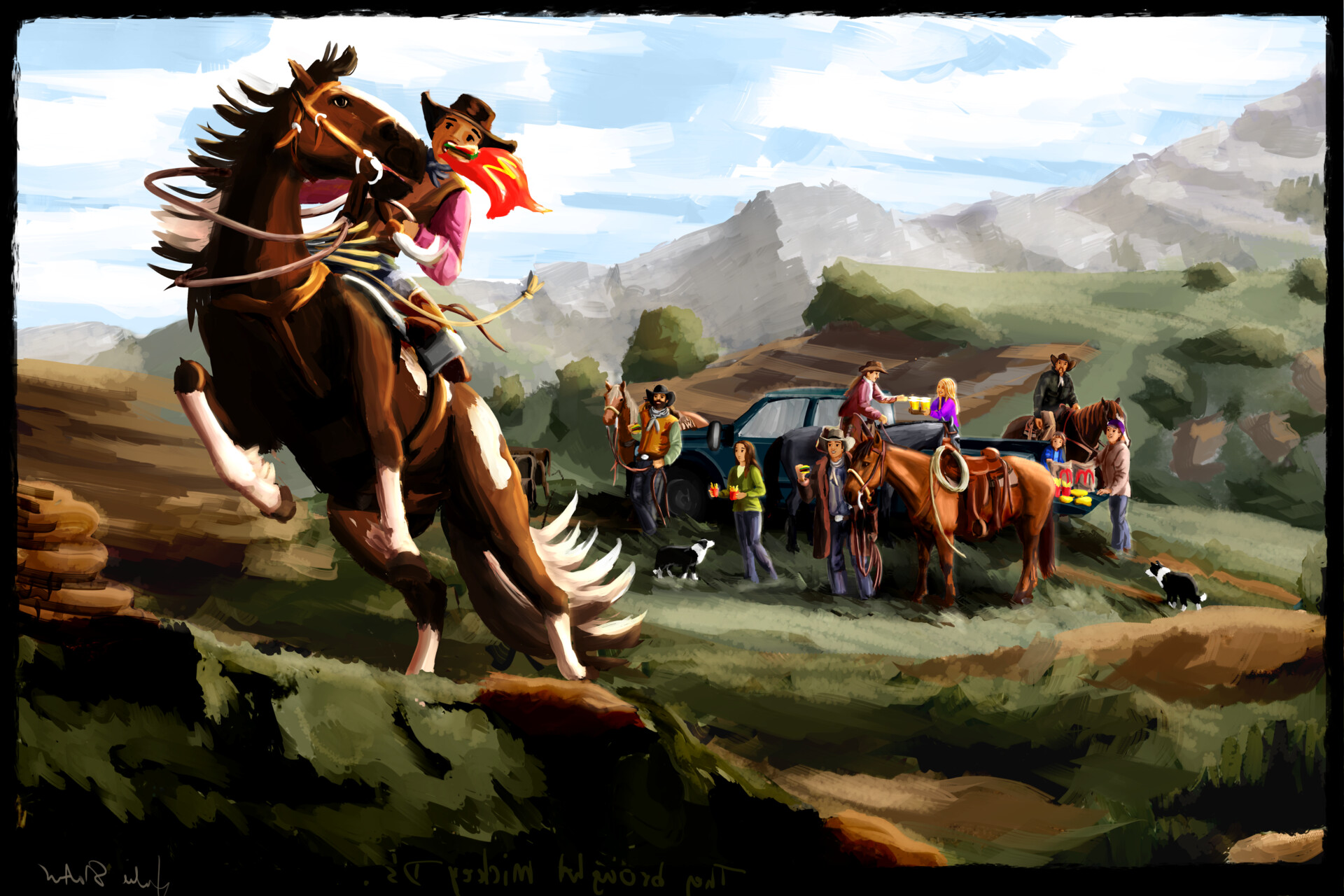 Julie Slater - Not letting go of that burger...