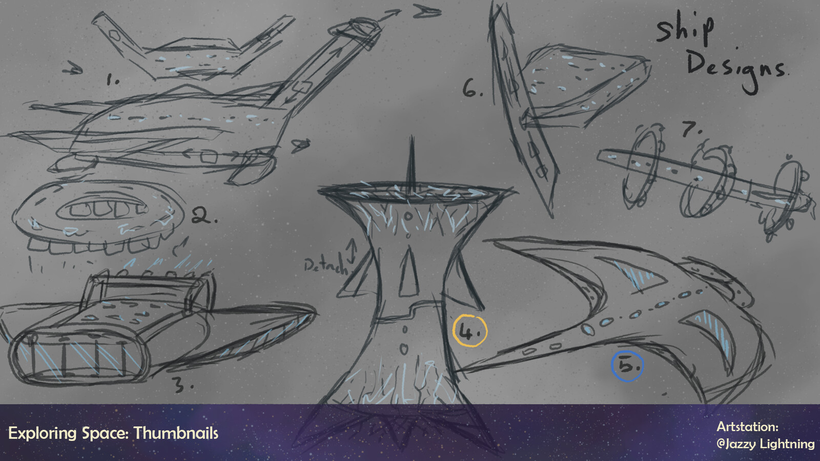 Jazzy Lightning - Concept Art - SpaceShips