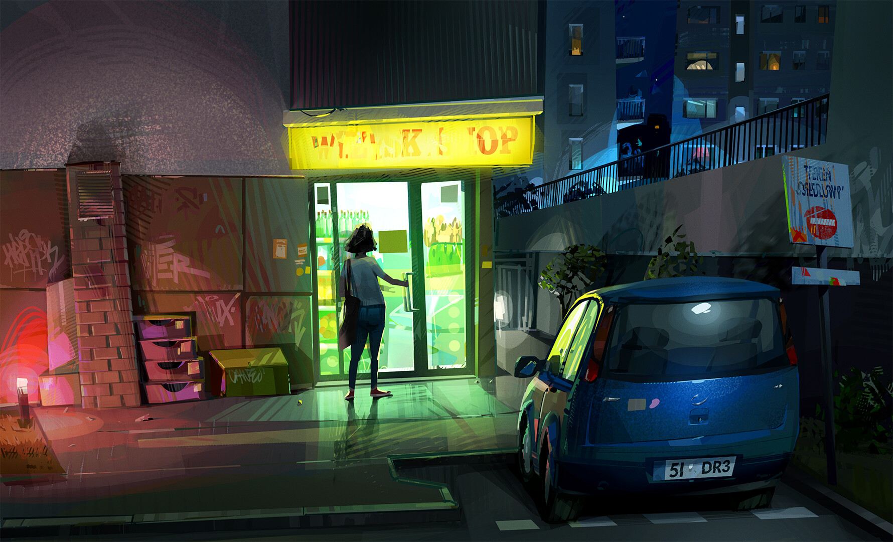 ArtStation - Night Shopping