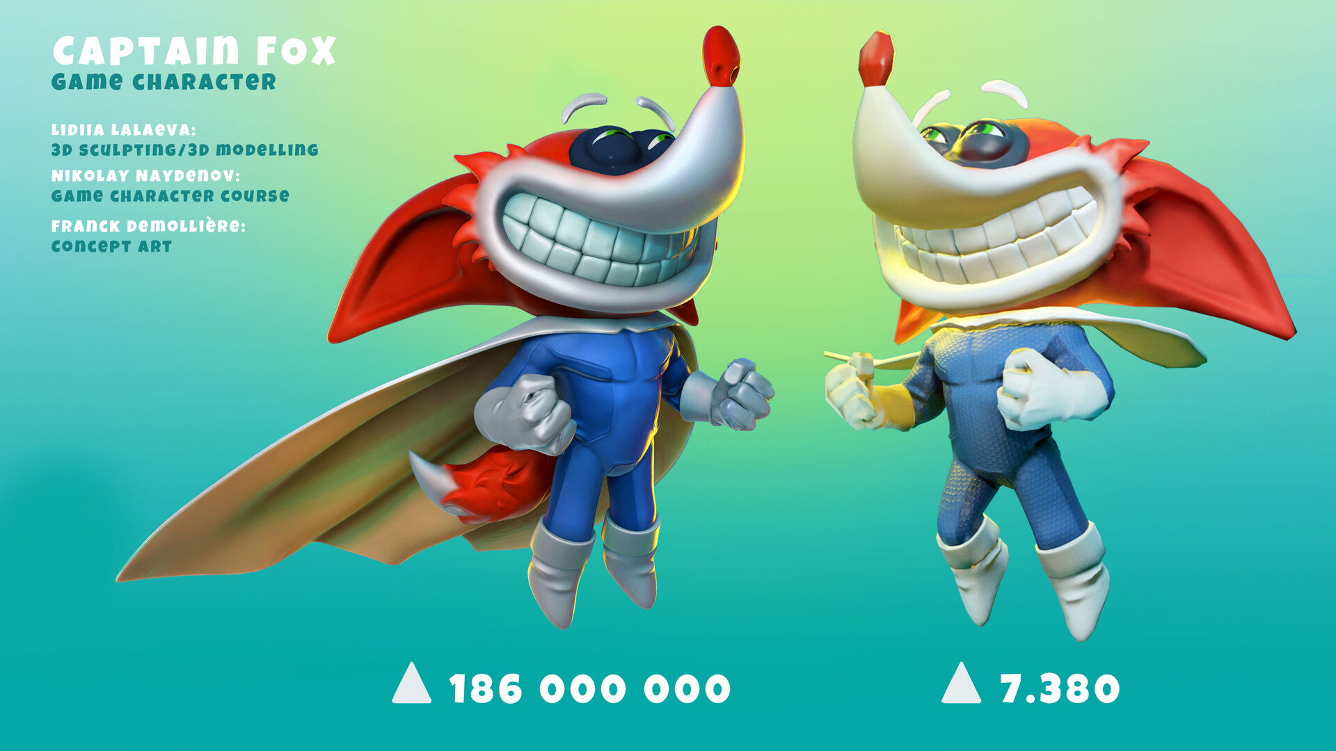 ArtStation - Captain Fox full 3D game character