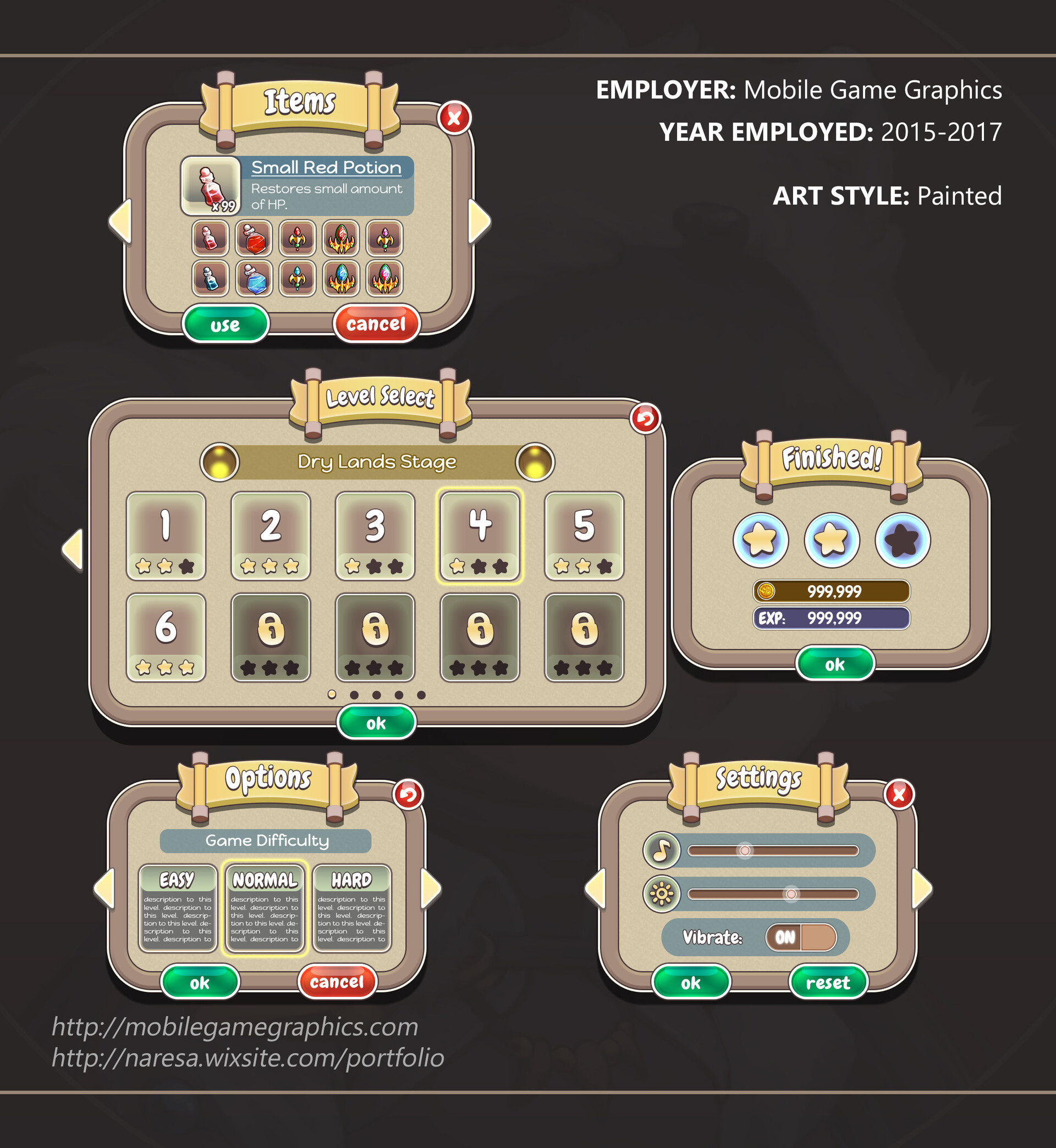 ArtStation - Game User Interface Designs for MGG