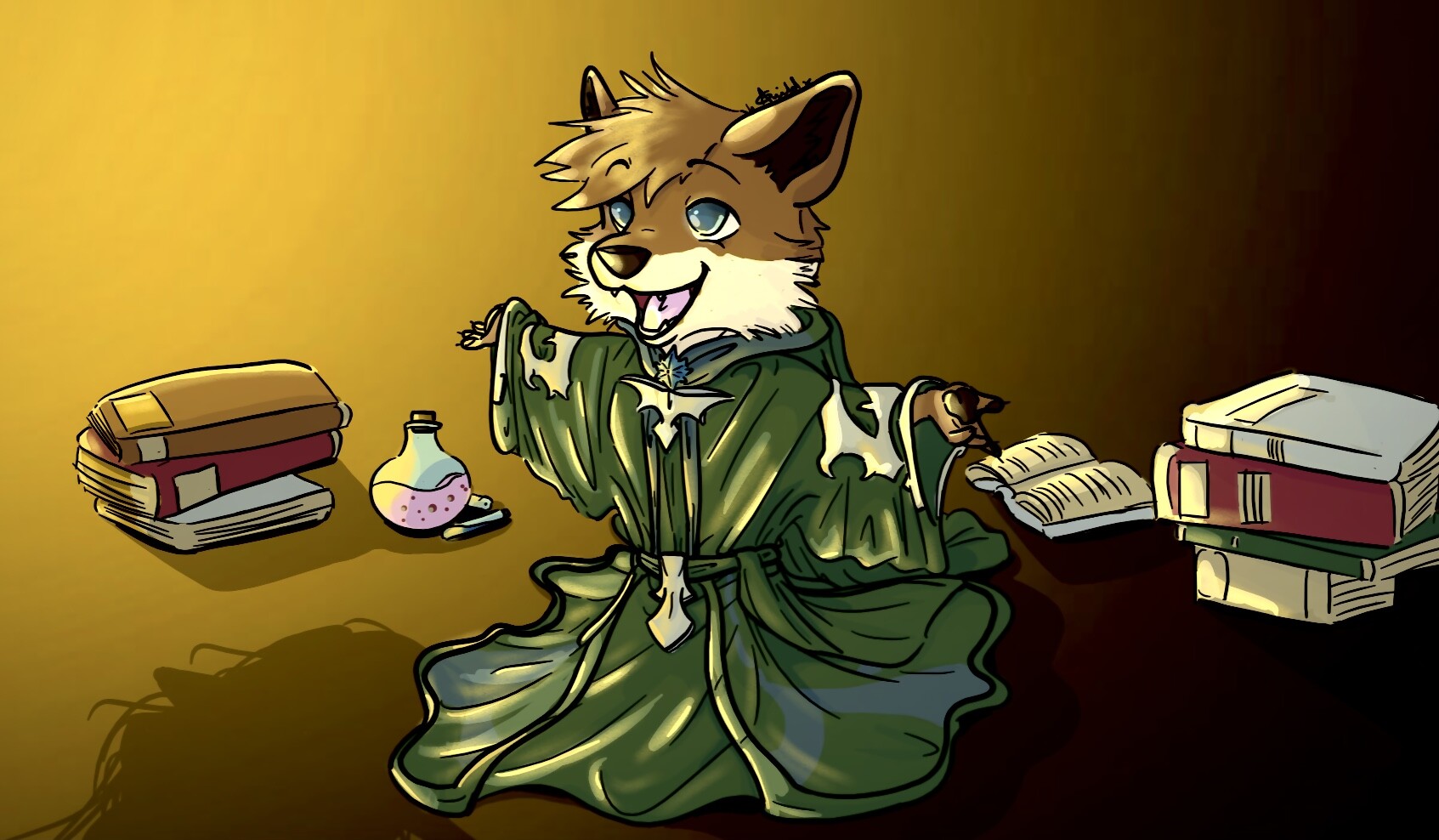 ArtStation - Young wolf art trade