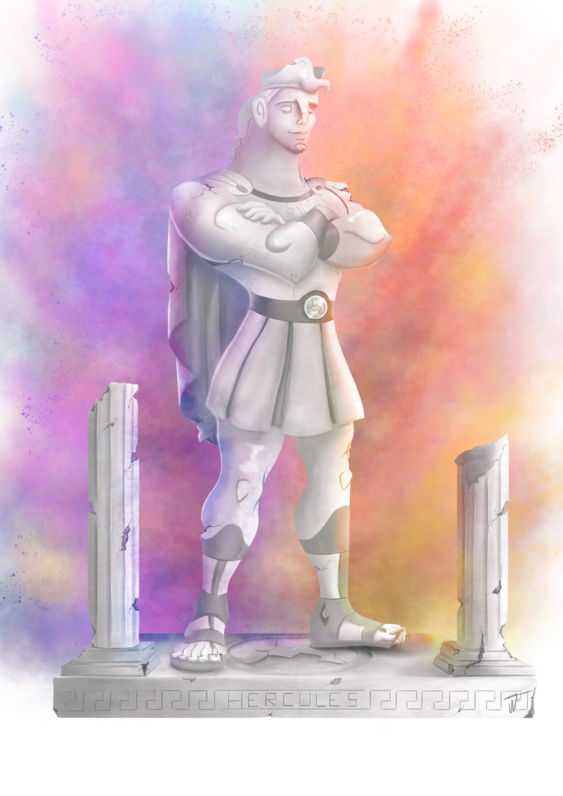 ArtStation - Hercules statue - Disney fanart