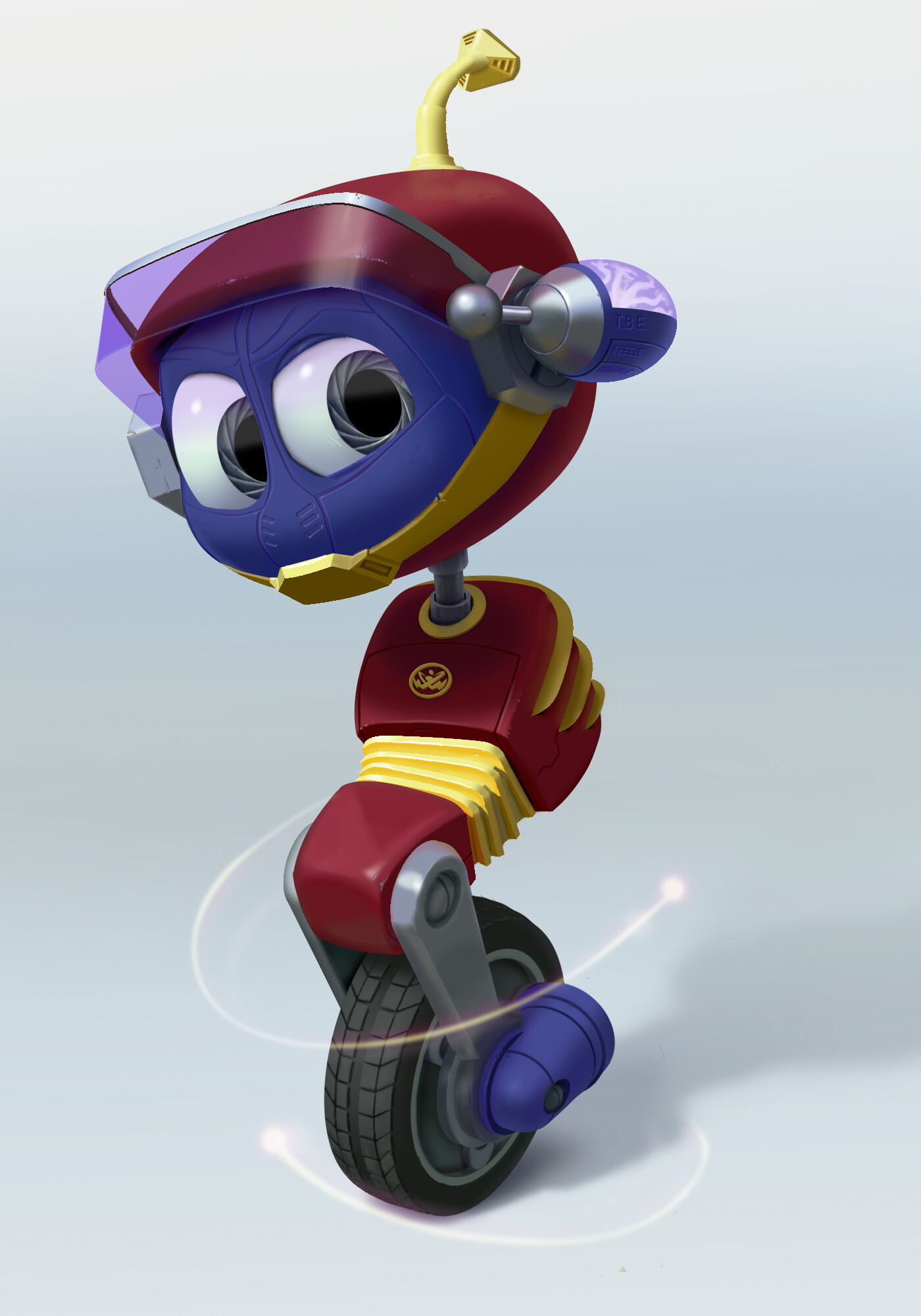 ArtStation - Rockets and robot on wheel