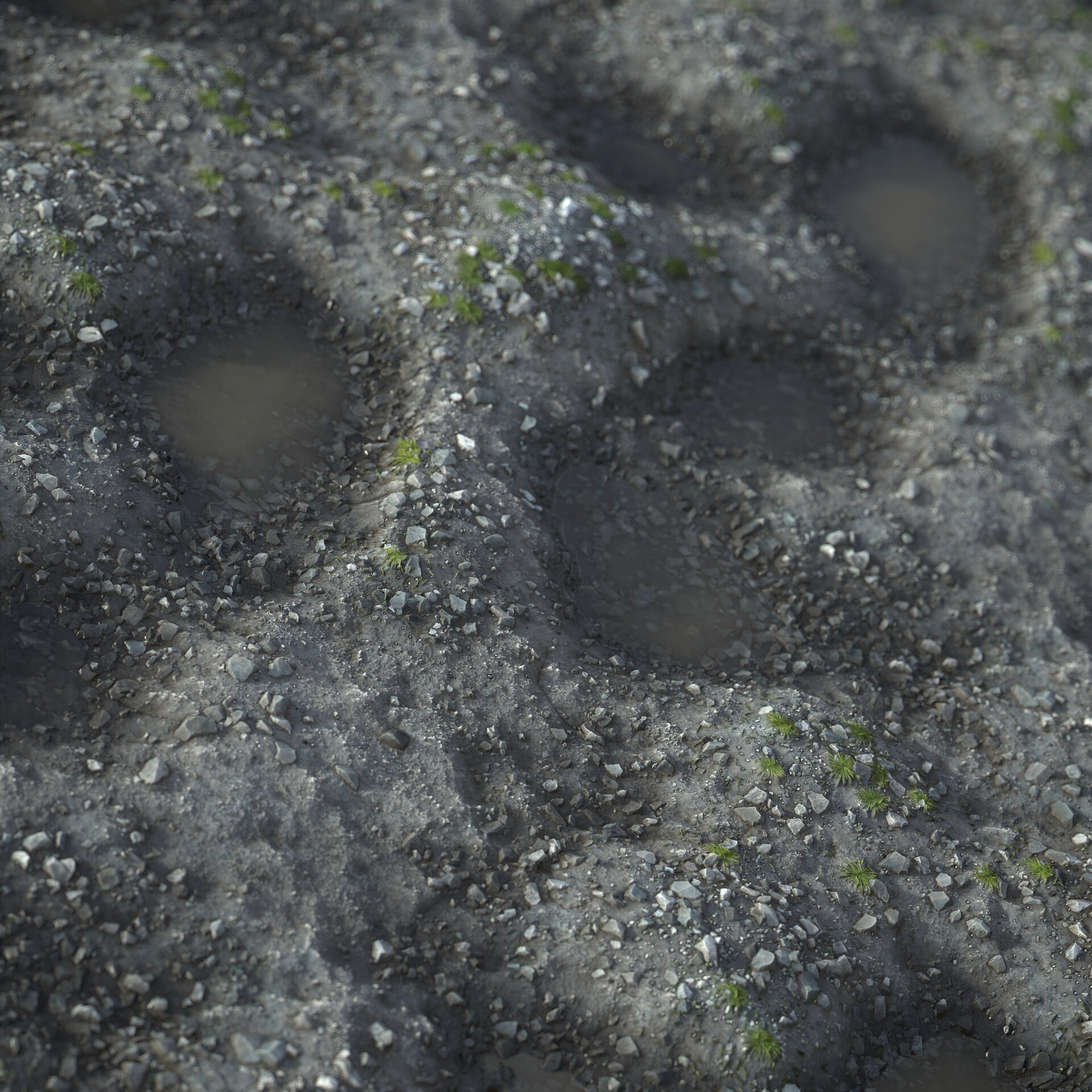 Stefan Oprisan Portfolio - PBR Puddle Stone Material Study - EXP Expo 2022