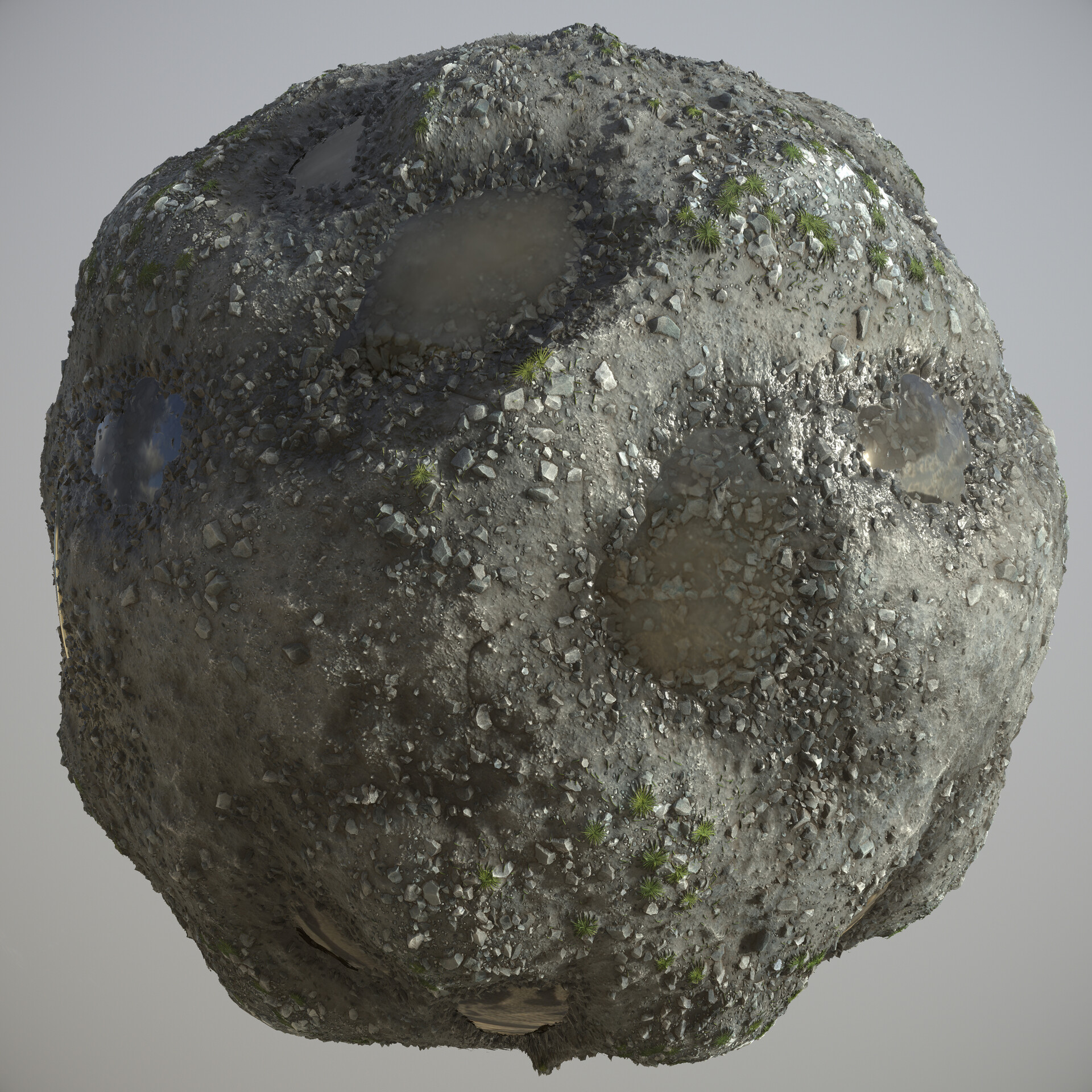 Stefan Oprisan Portfolio - PBR Puddle Stone Material Study - EXP Expo 2022