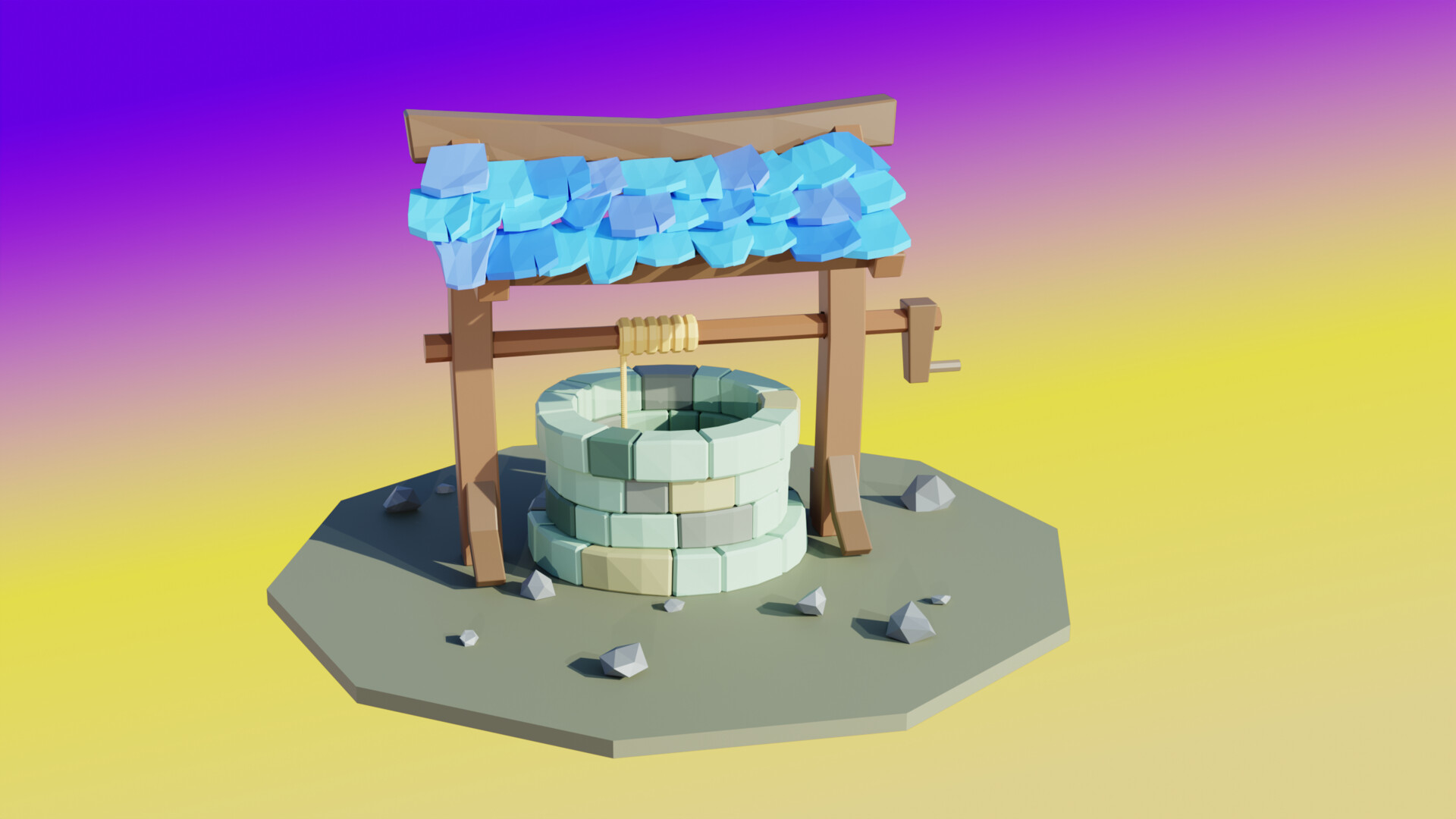ArtStation - Low Poly Well