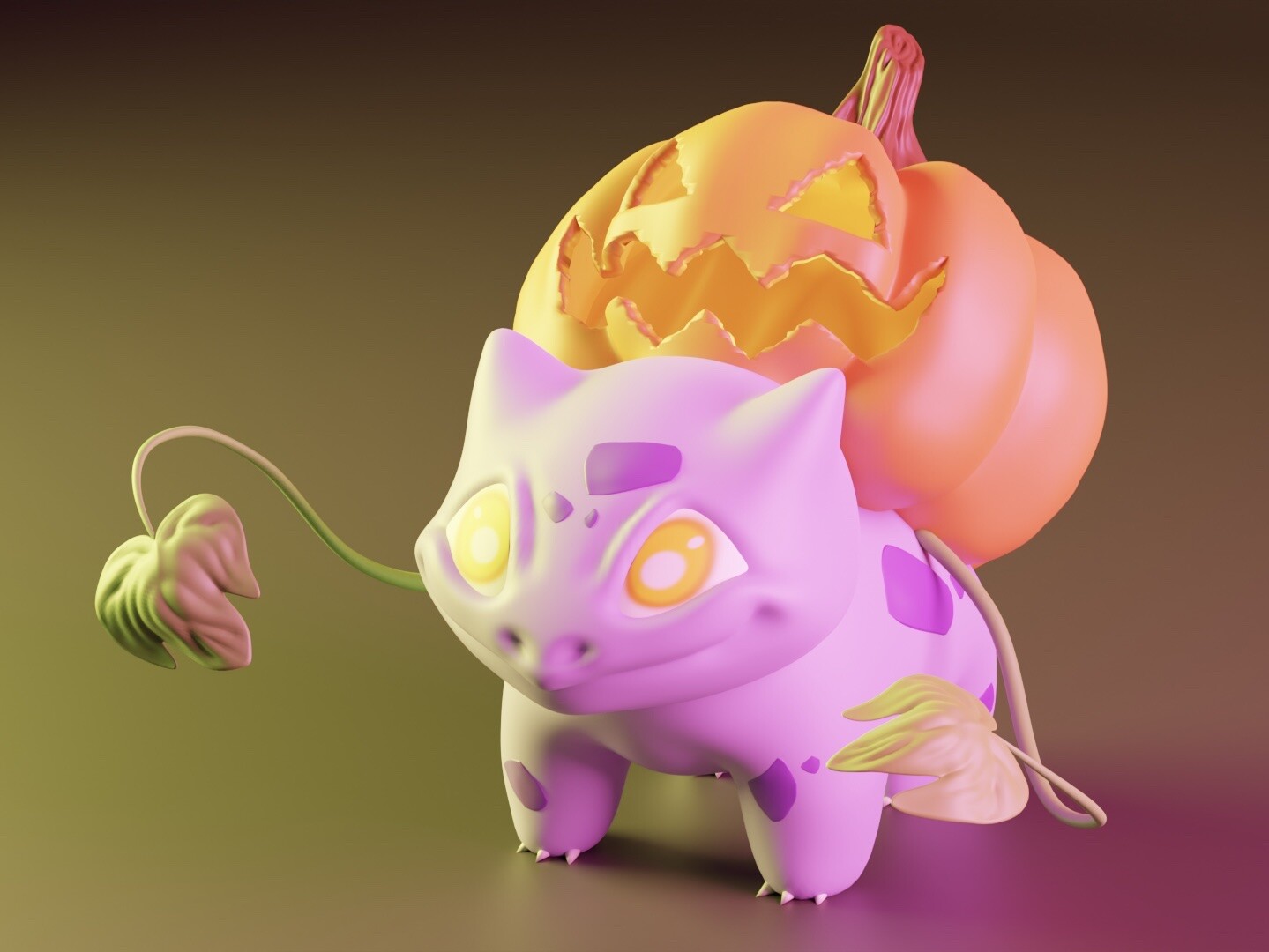 ArtStation - Jack-O-Lantern Bulbasaur