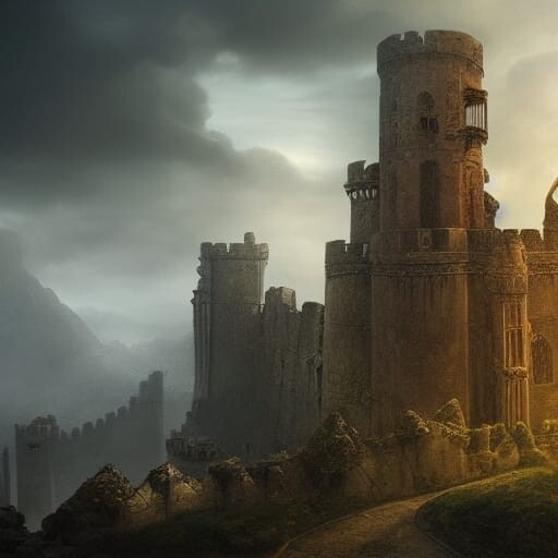 ArtStation - Ruins of a medieval castle