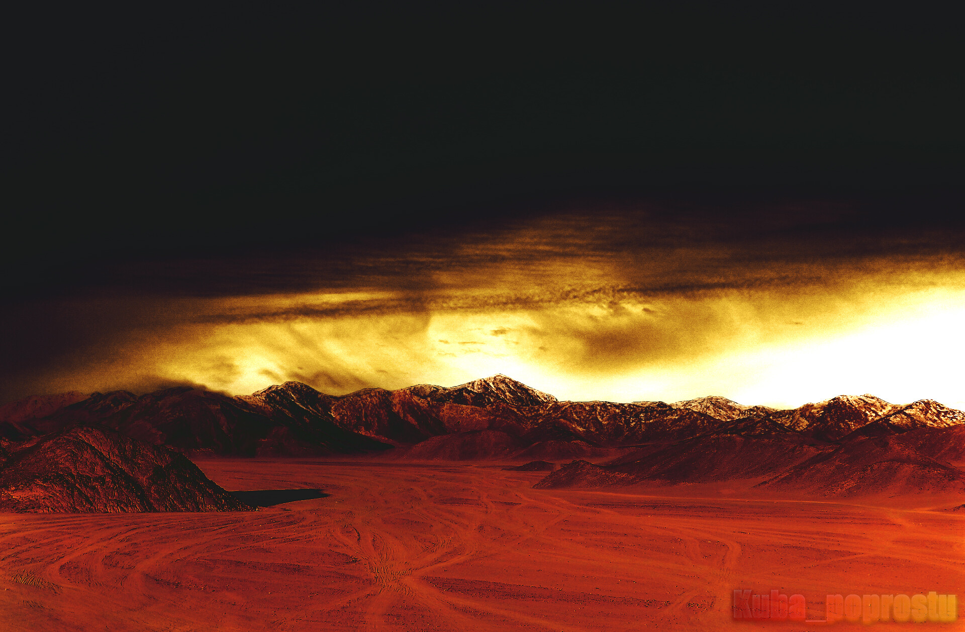 ArtStation - Dark Golden desert