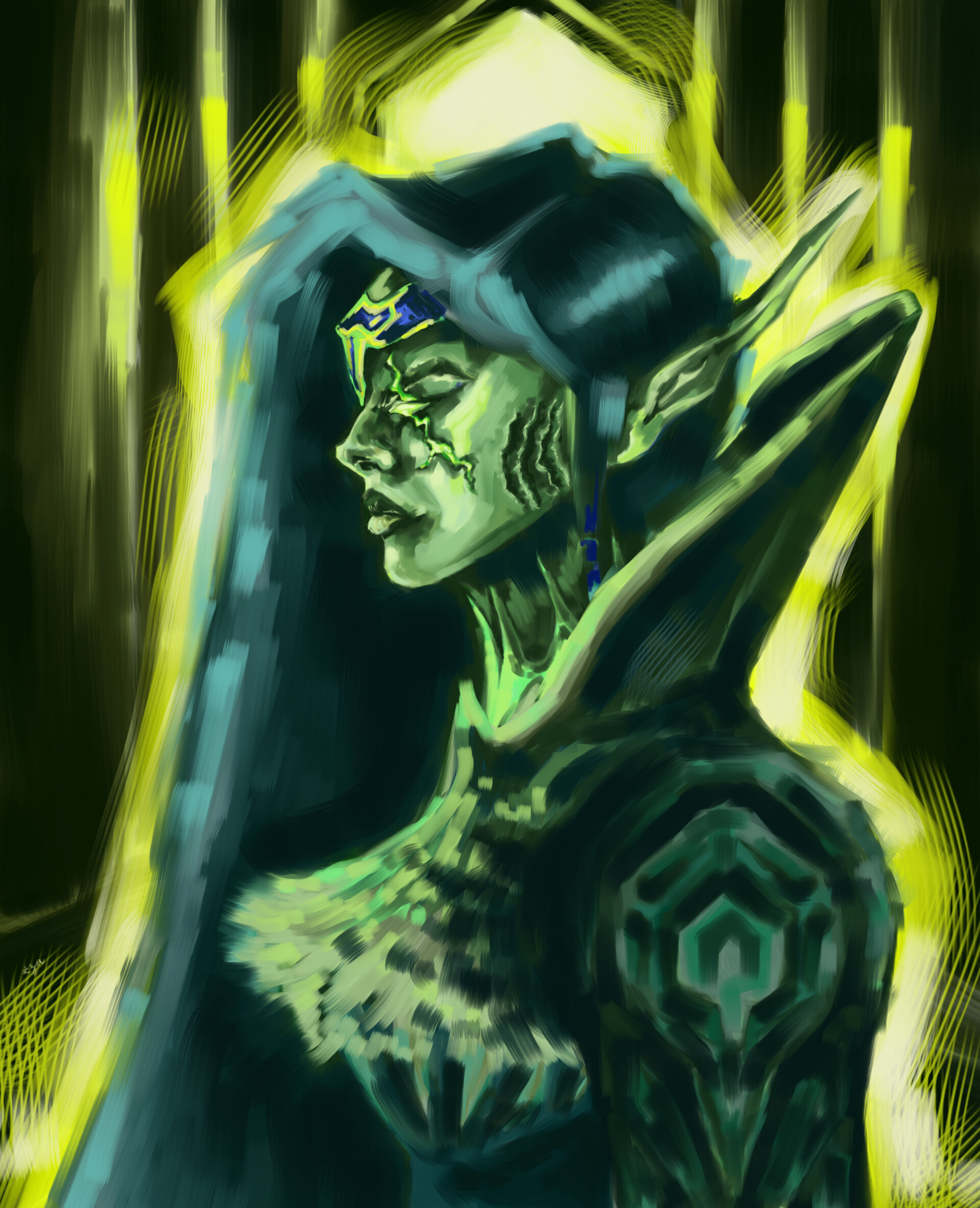 ArtStation - Toxic green Elve