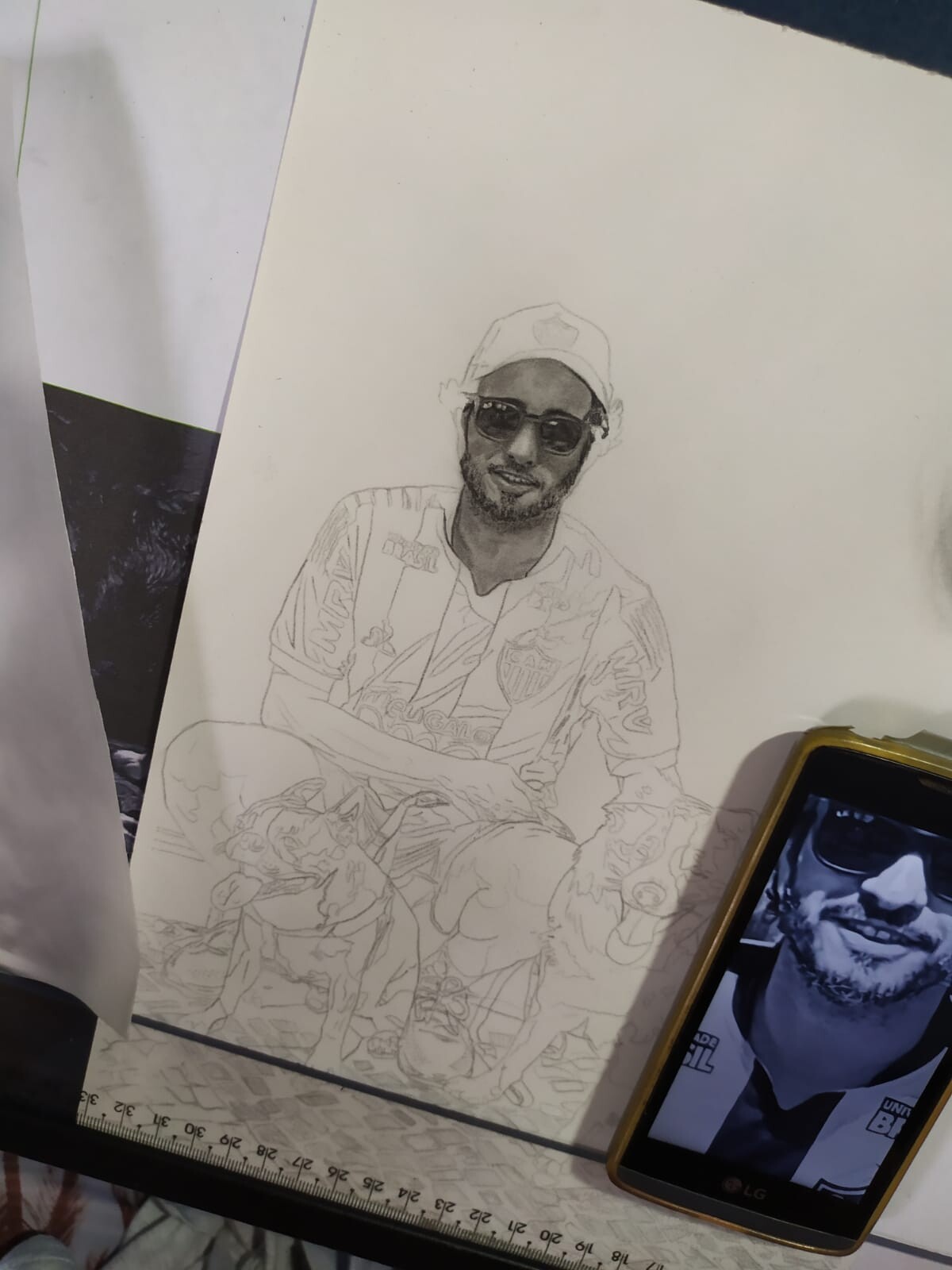 Alex gonçalves_drawing - Drawing Man and Dogs