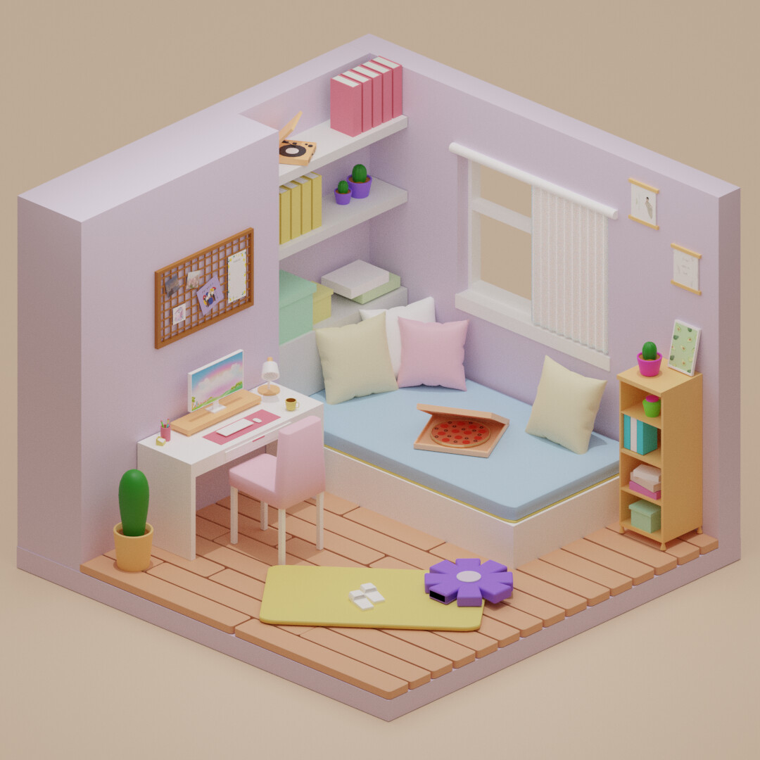 ArtStation - First Isometric Room