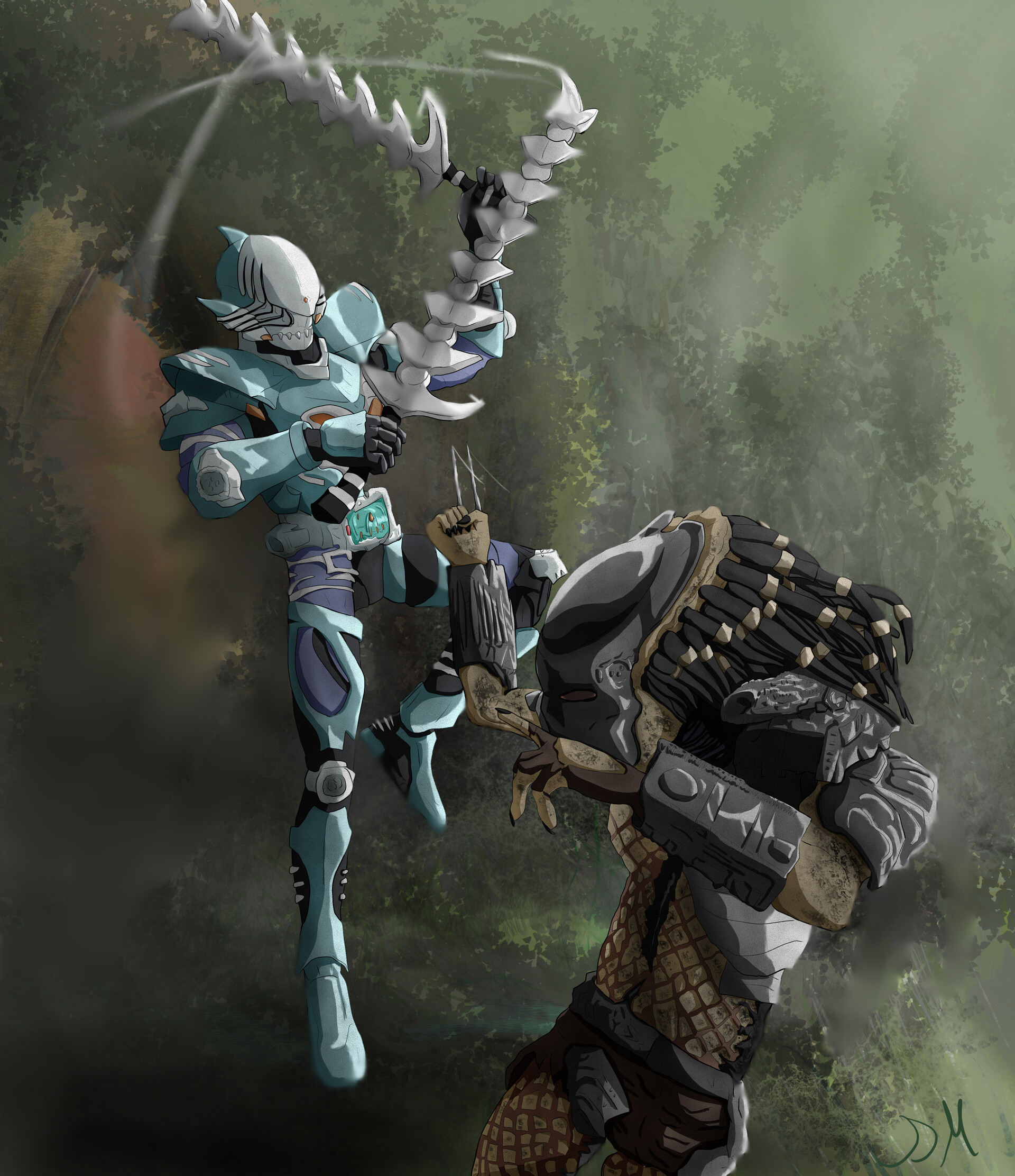 ArtStation - Masked Rider Abyss Vs Predator