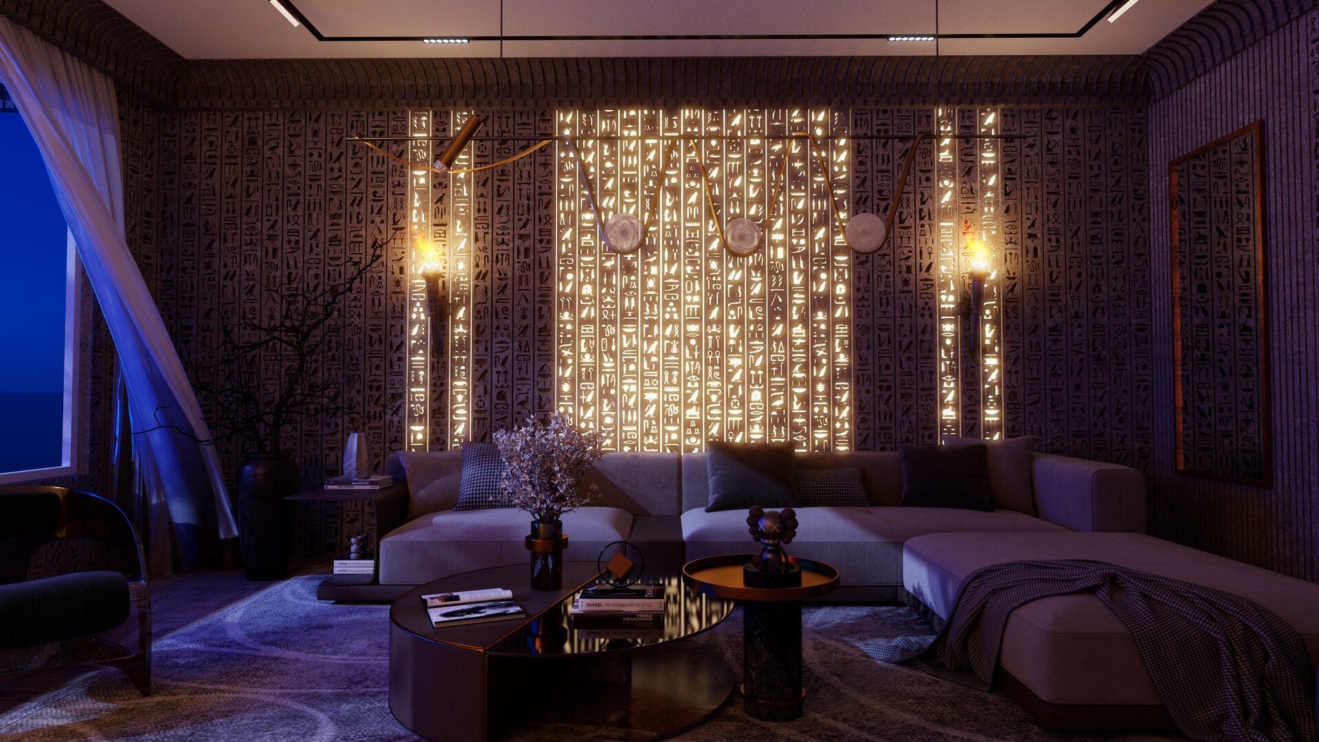 Egyptian Style Living Room Set