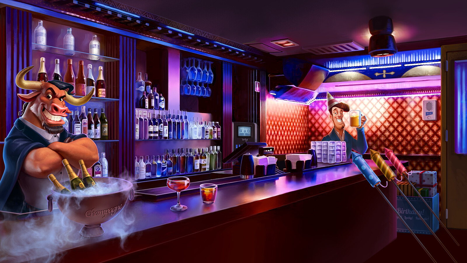 ArtStation - Slot Game Birthday! Background Art