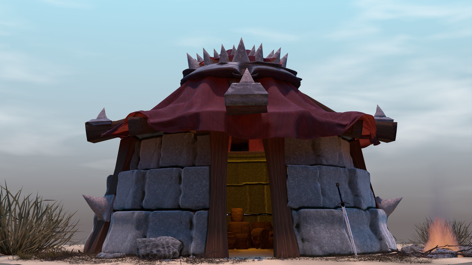 Daniel Spielberger - Stylized Orc Hut
