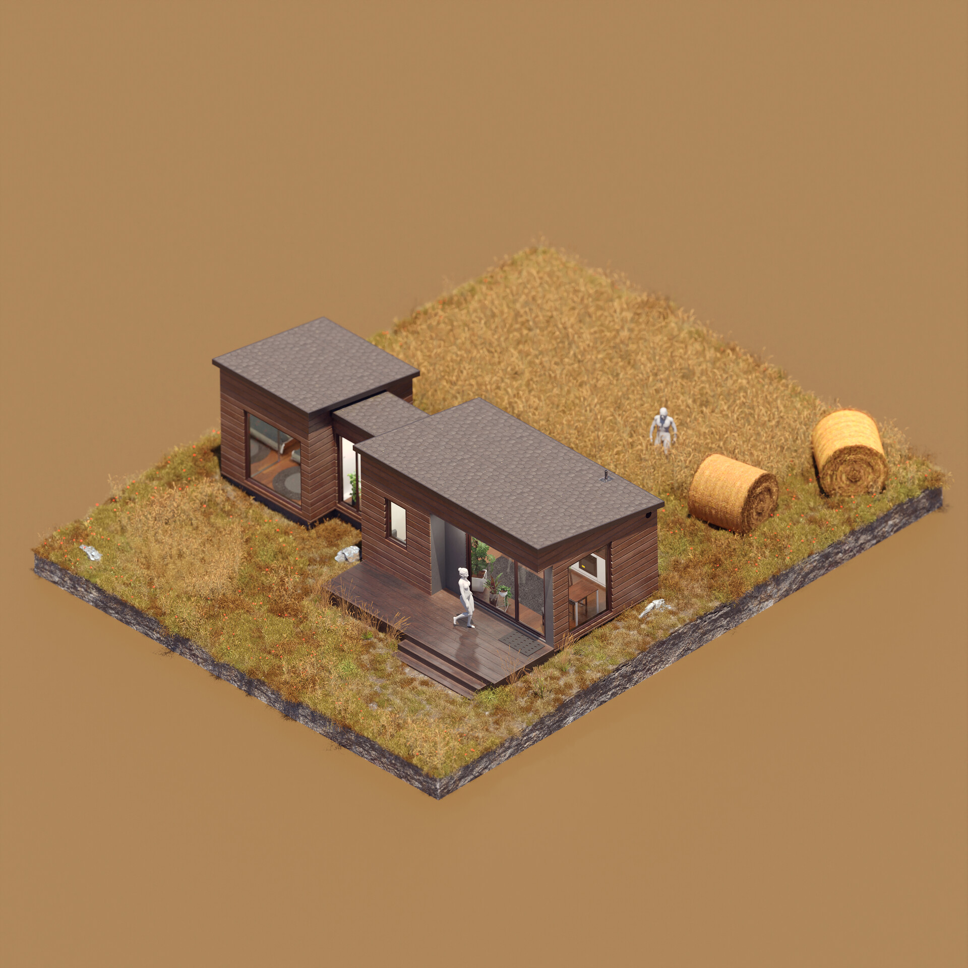 Roman Pavlovski - Tiny House - Iso 3D Art