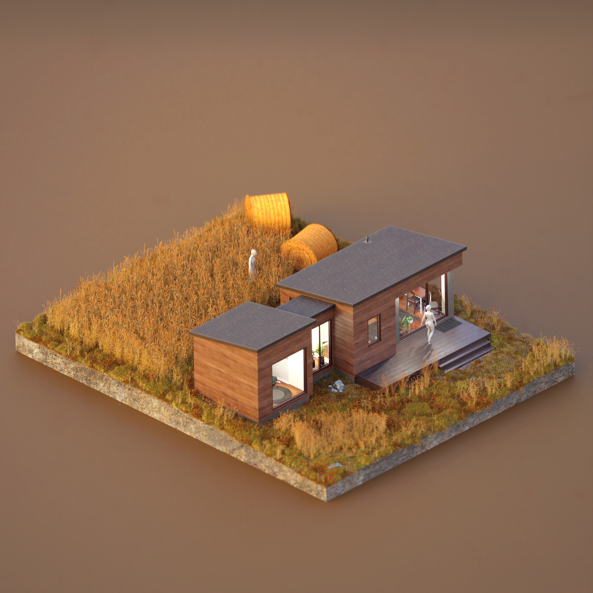 Roman Pavlovski - Tiny House - Iso 3D Art