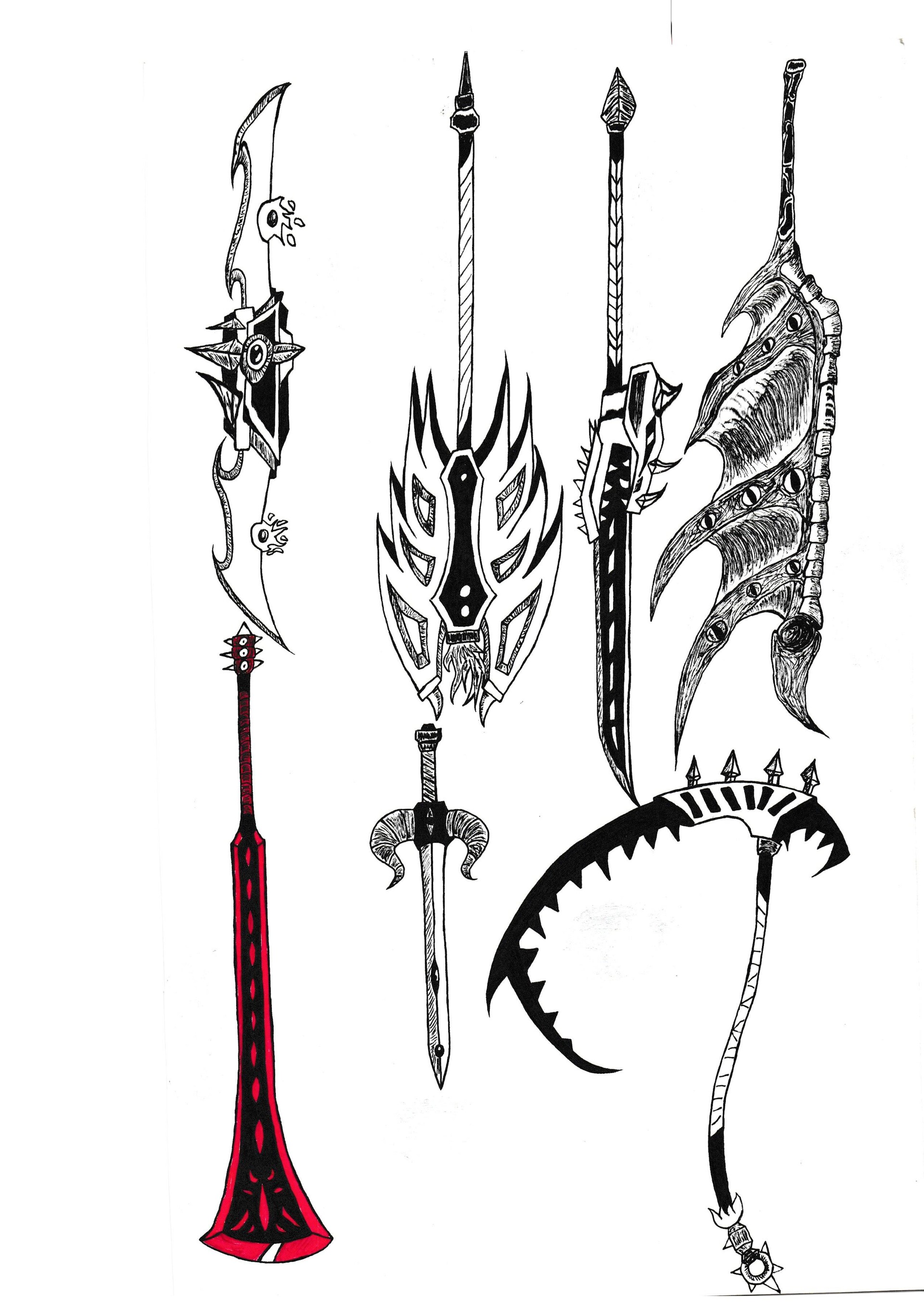 cool weapon drawing
