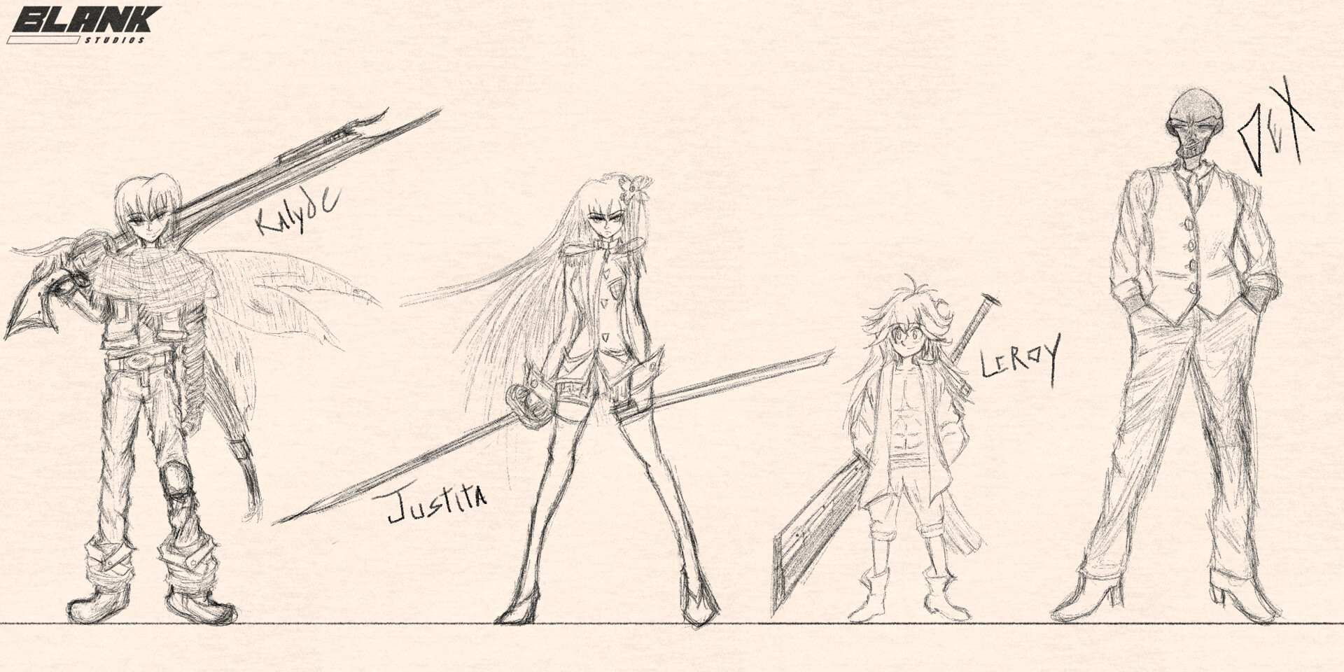 ArtStation - Concept Fighting Game Original Character Sketches