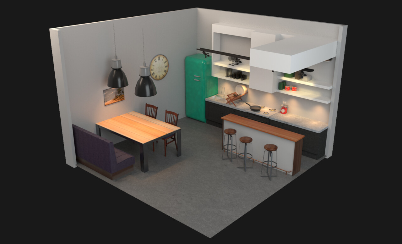 ArtStation - Kitchen Modeling