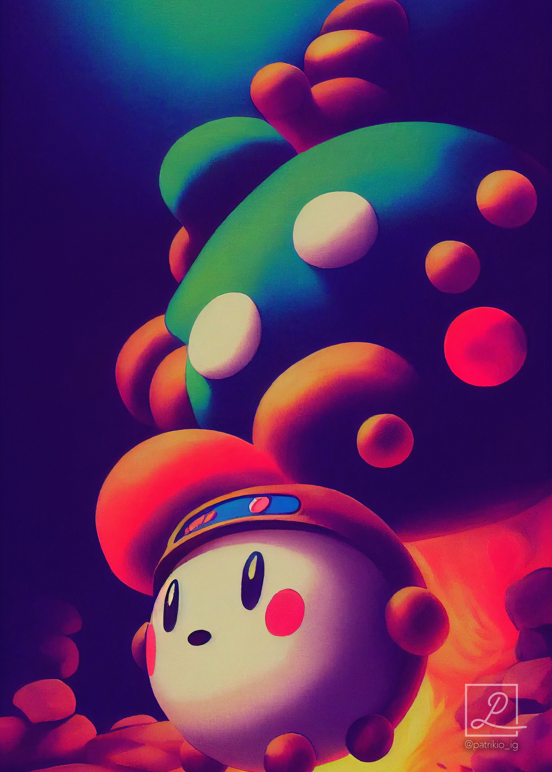 ArtStation - Kirbo Rolling through space