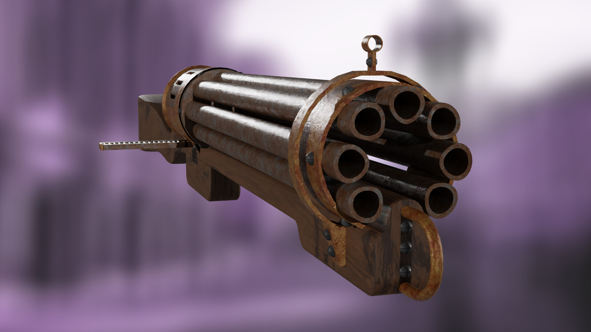 ArtStation - 3d model of a post-apocalyptic weapon