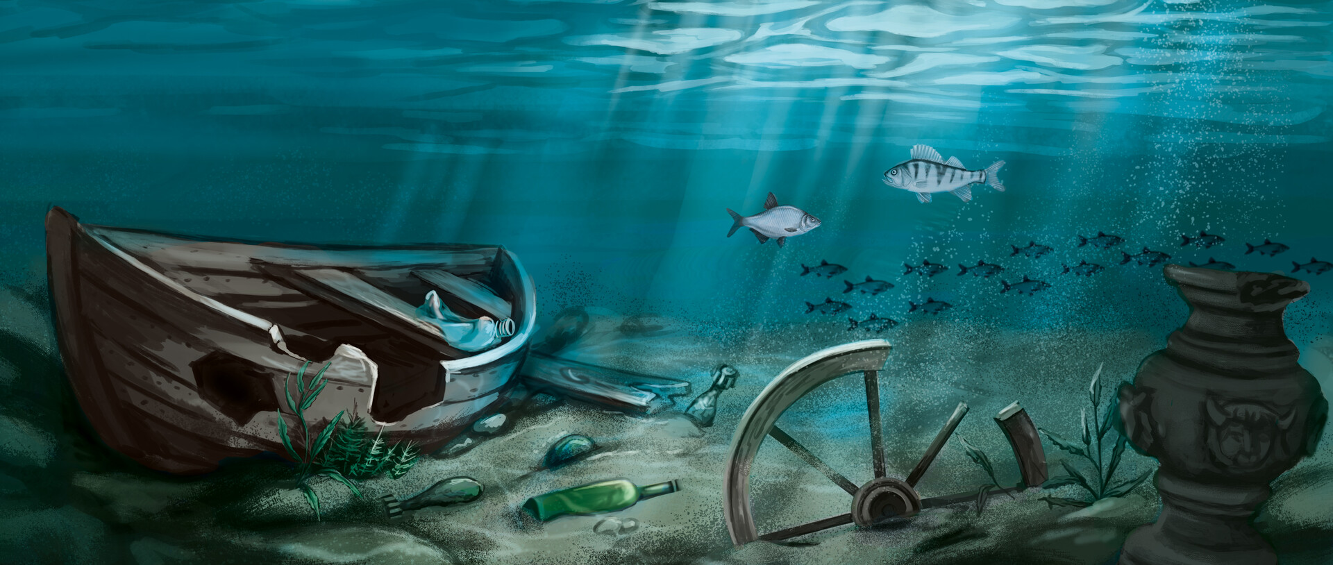 Edyta Gardo - Illustrations for childrensbook about polish river "Wisła".