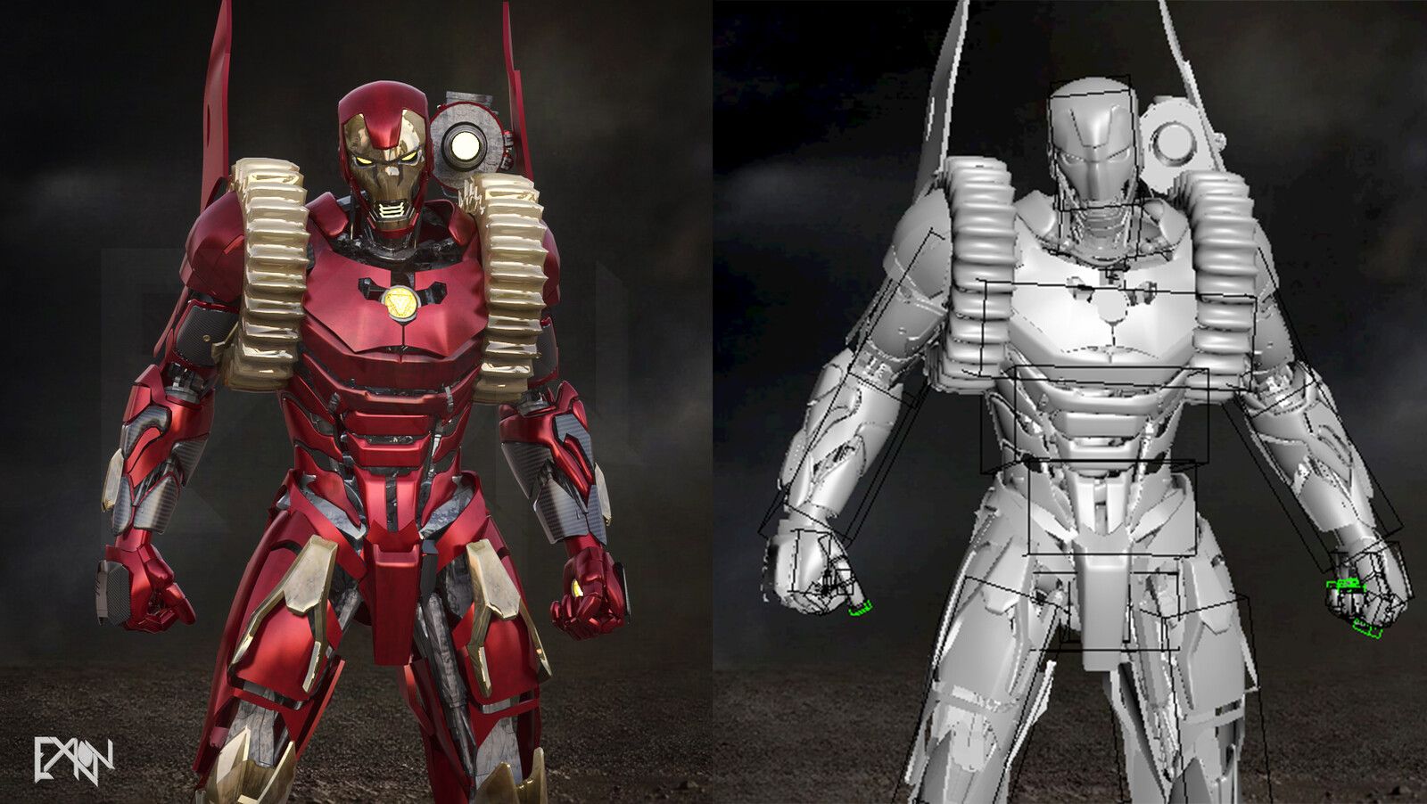 Exion Designs - Iron Man MK63 Godbuster Armor 3D
